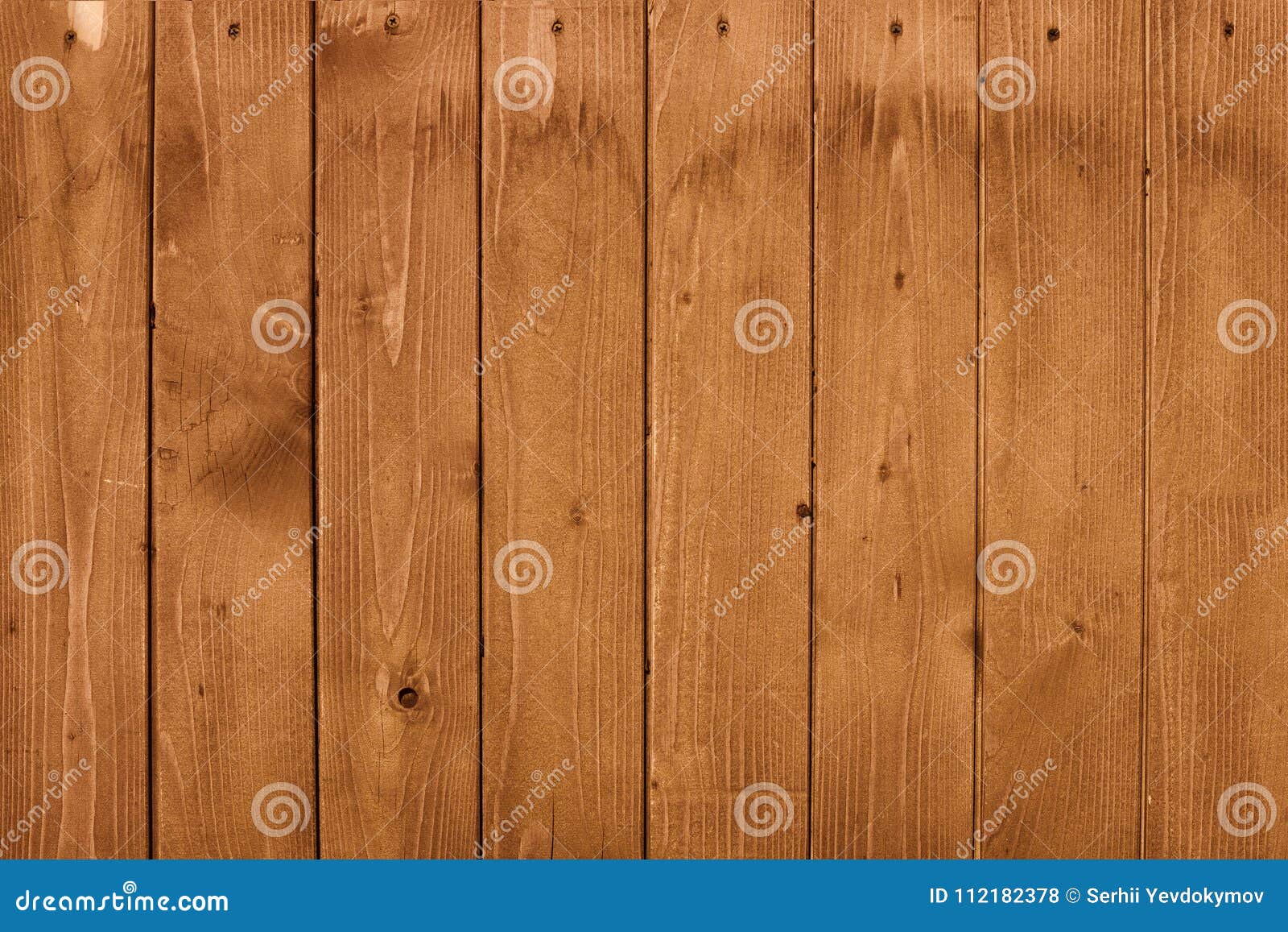 Vertical Brown Slats with Nails. Background Stock Photo - Image of ...