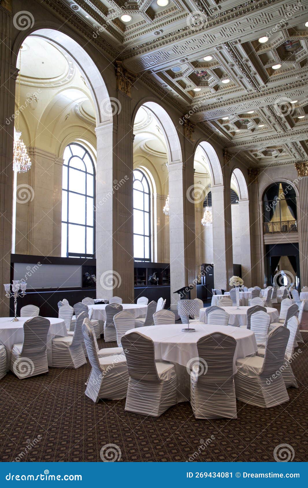 Vertical Building Interior of a Restaurant in a Gothic Style Building ...
