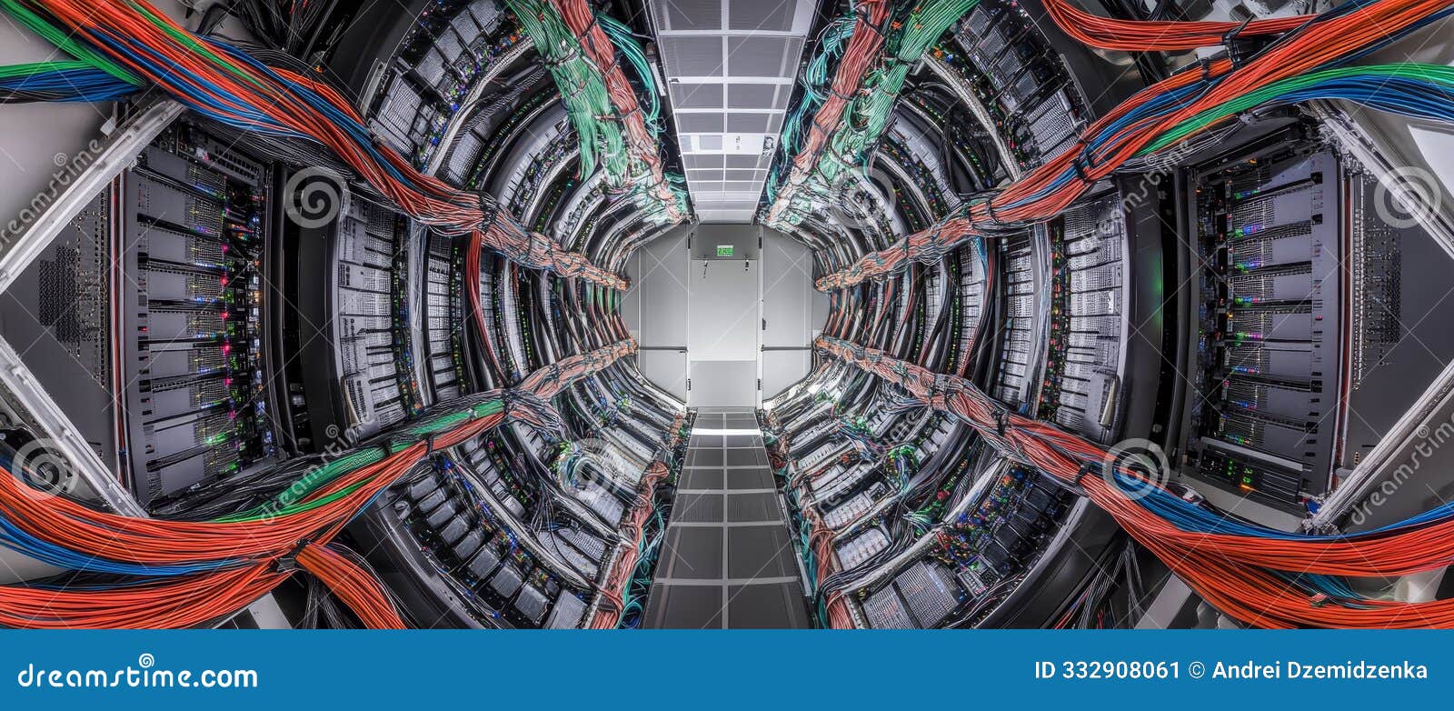 The Vertical Cable Organizer is Designed for Data Centers. Stock Image ...