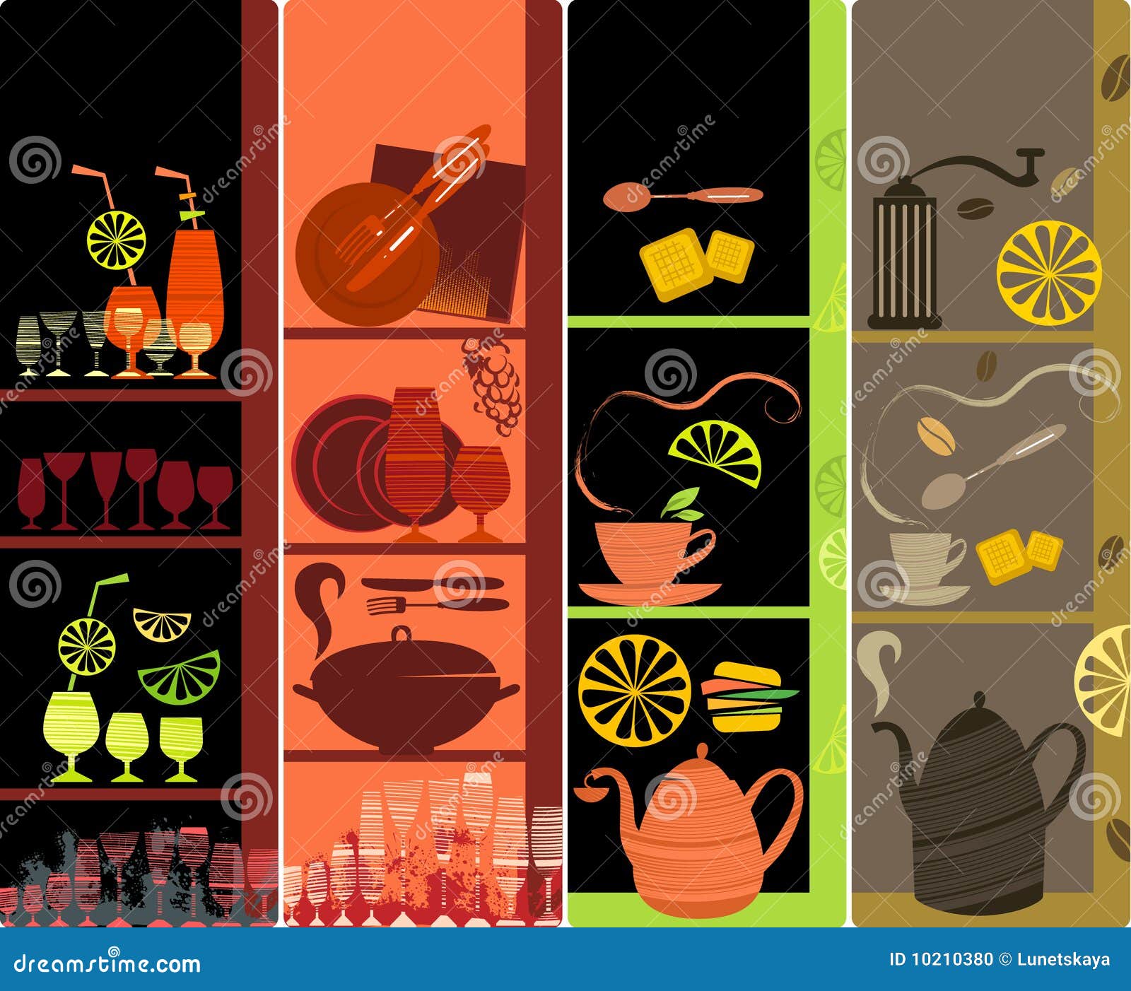 Vertical cafe banners stock vector. Illustration of restaurant - 10210380