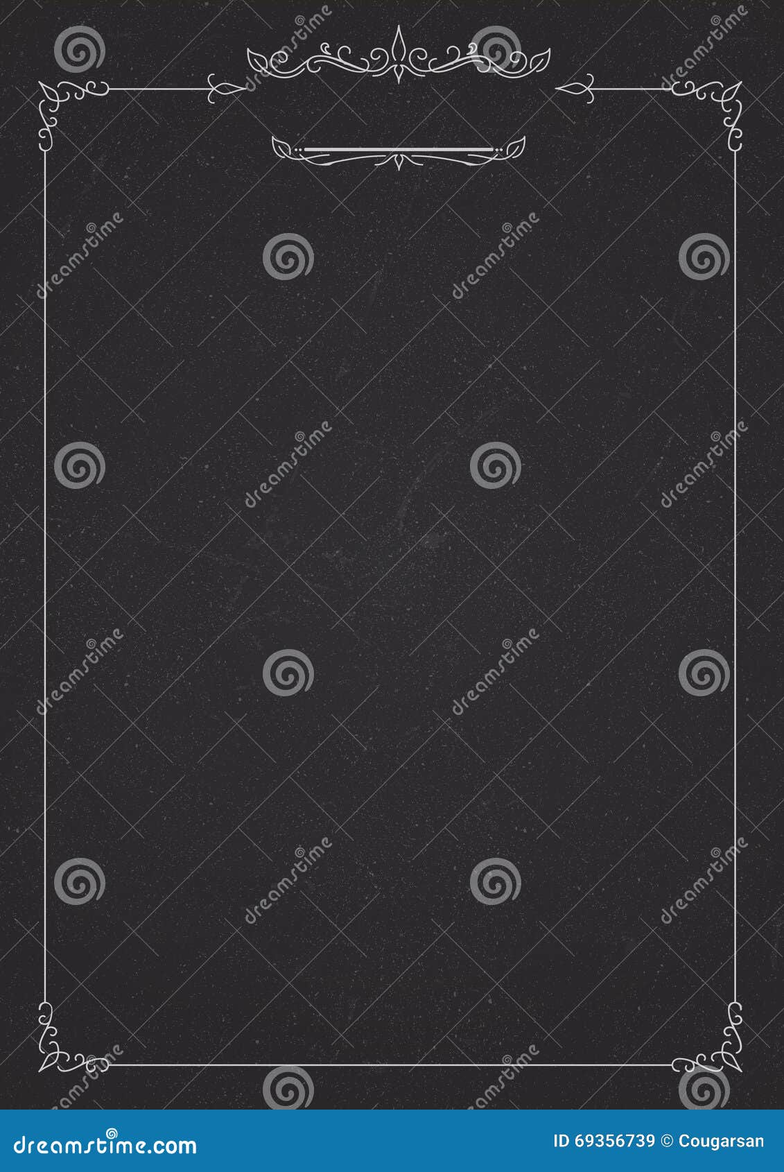 Vertical Cafe Menu Blackboard Template With Mocks For Food Royalty-Free ...