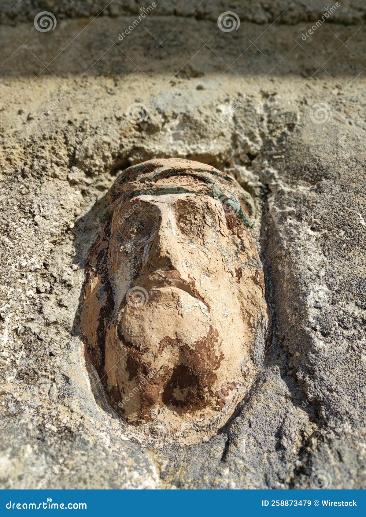 Vertical of Carved Head Sculpture of Jesus Stock Image - Image of ...