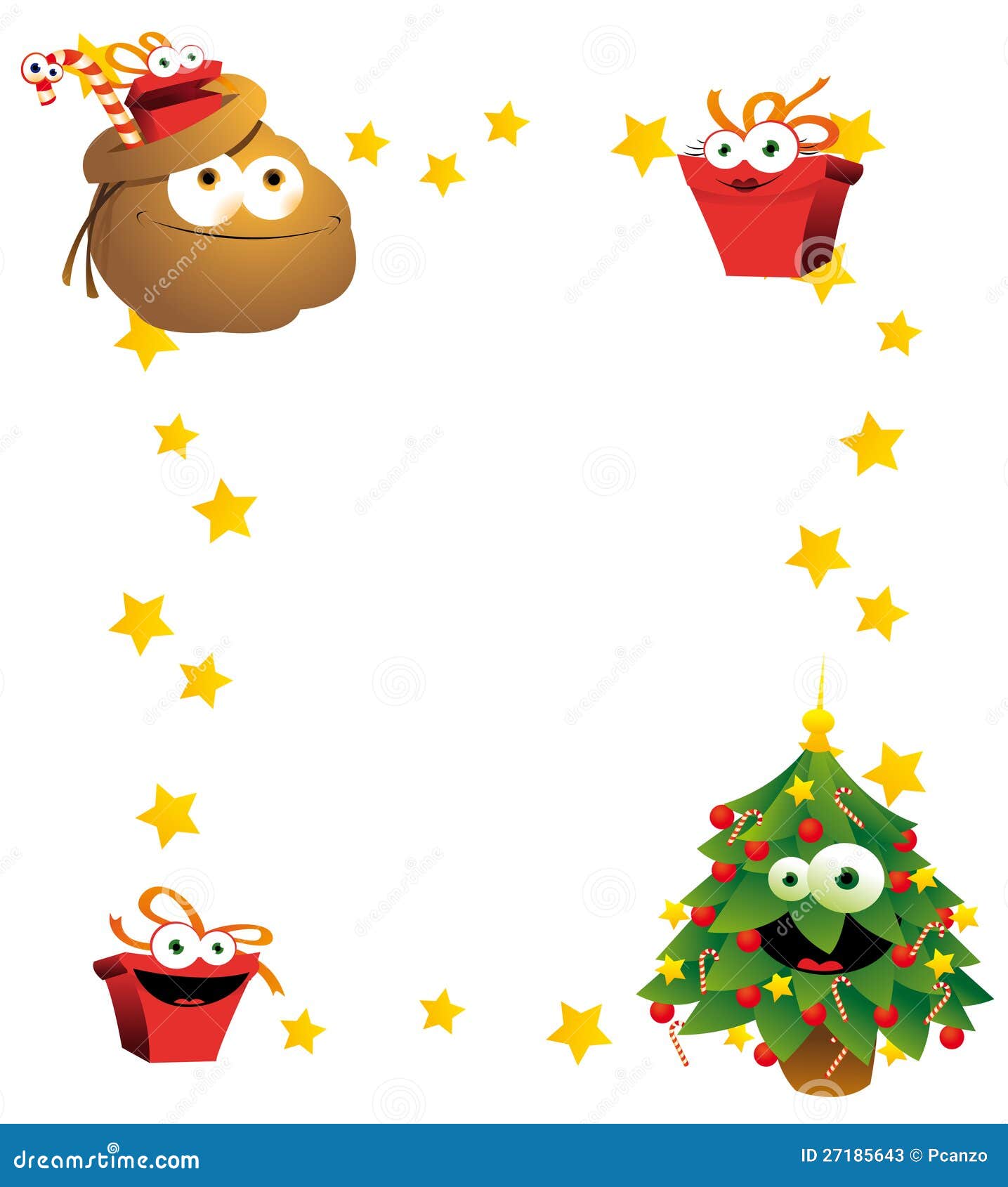 Vertical Christmas Frame stock vector. Illustration of shape - 27185643