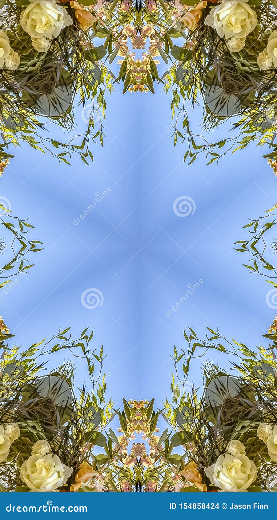 Vertical Circular and Angular Floral Design with Colorful Flowers from ...