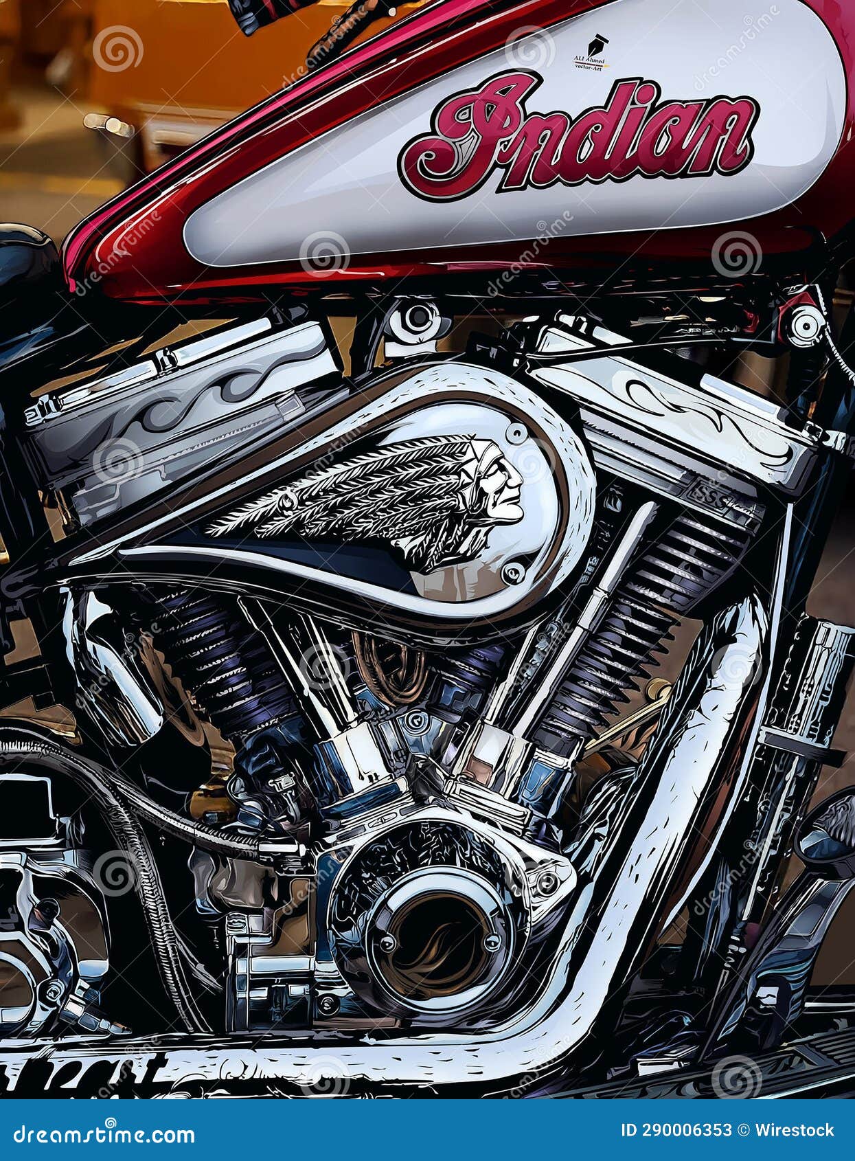 Vertical Close-up Shot of the Indian Motorcycle Details Editorial Stock ...