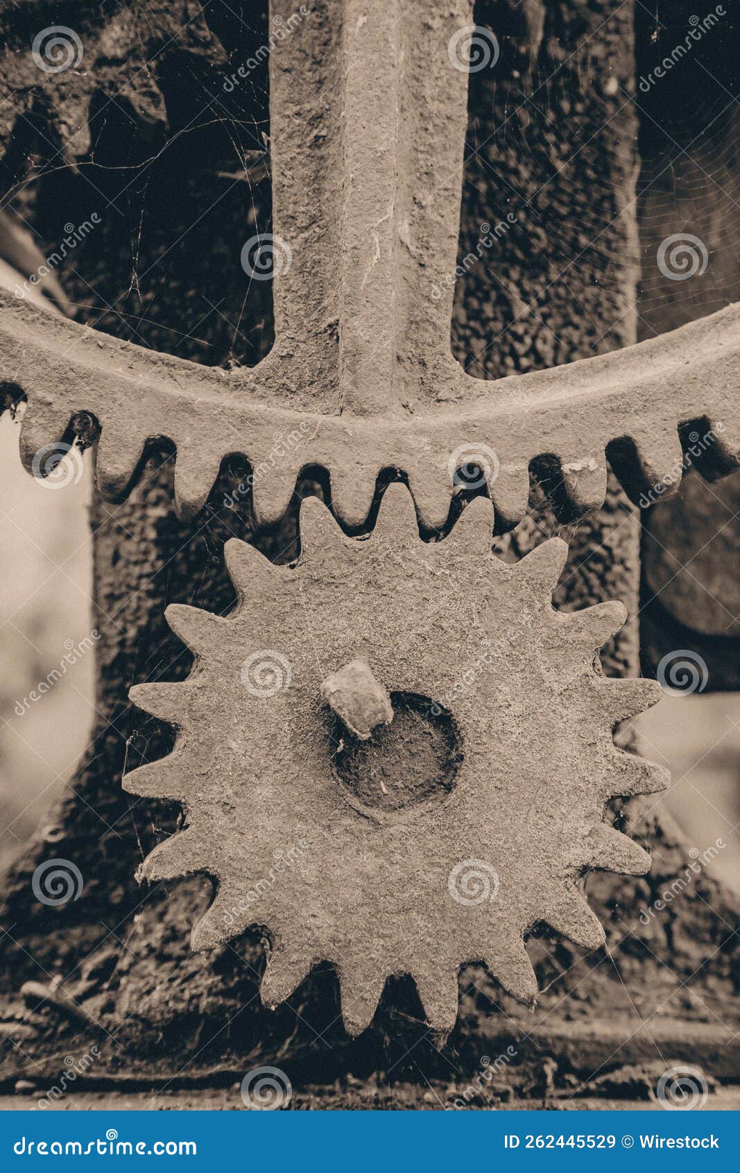 Vertical Close-up Shot of a Rusty Gear Mechanism Stock Image - Image of ...