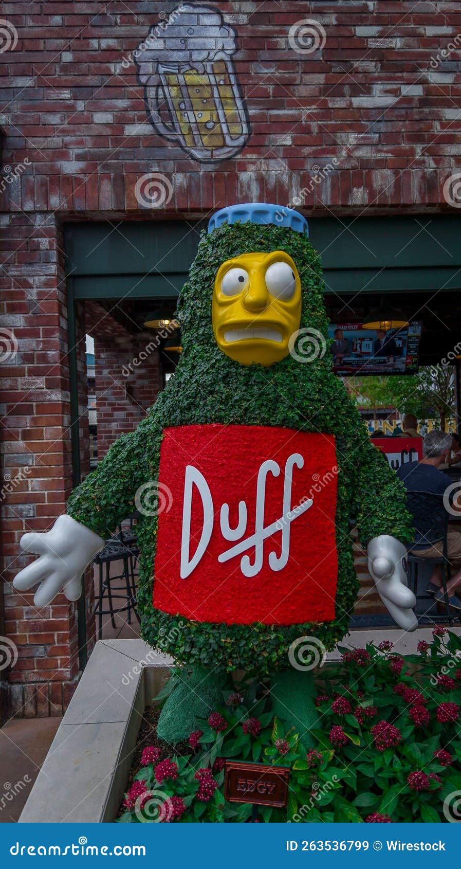 Vertical Closeup of a Duff Man Beer in Universal Studios Editorial ...