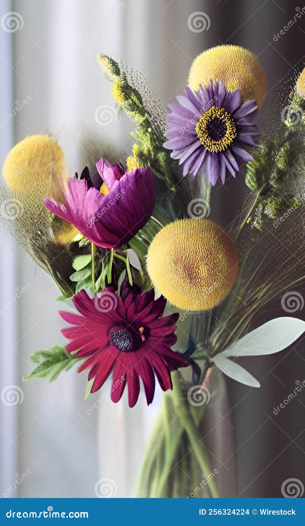 Vertical Closeup of a Flower Bouquet Stock Photo - Image of decoration ...