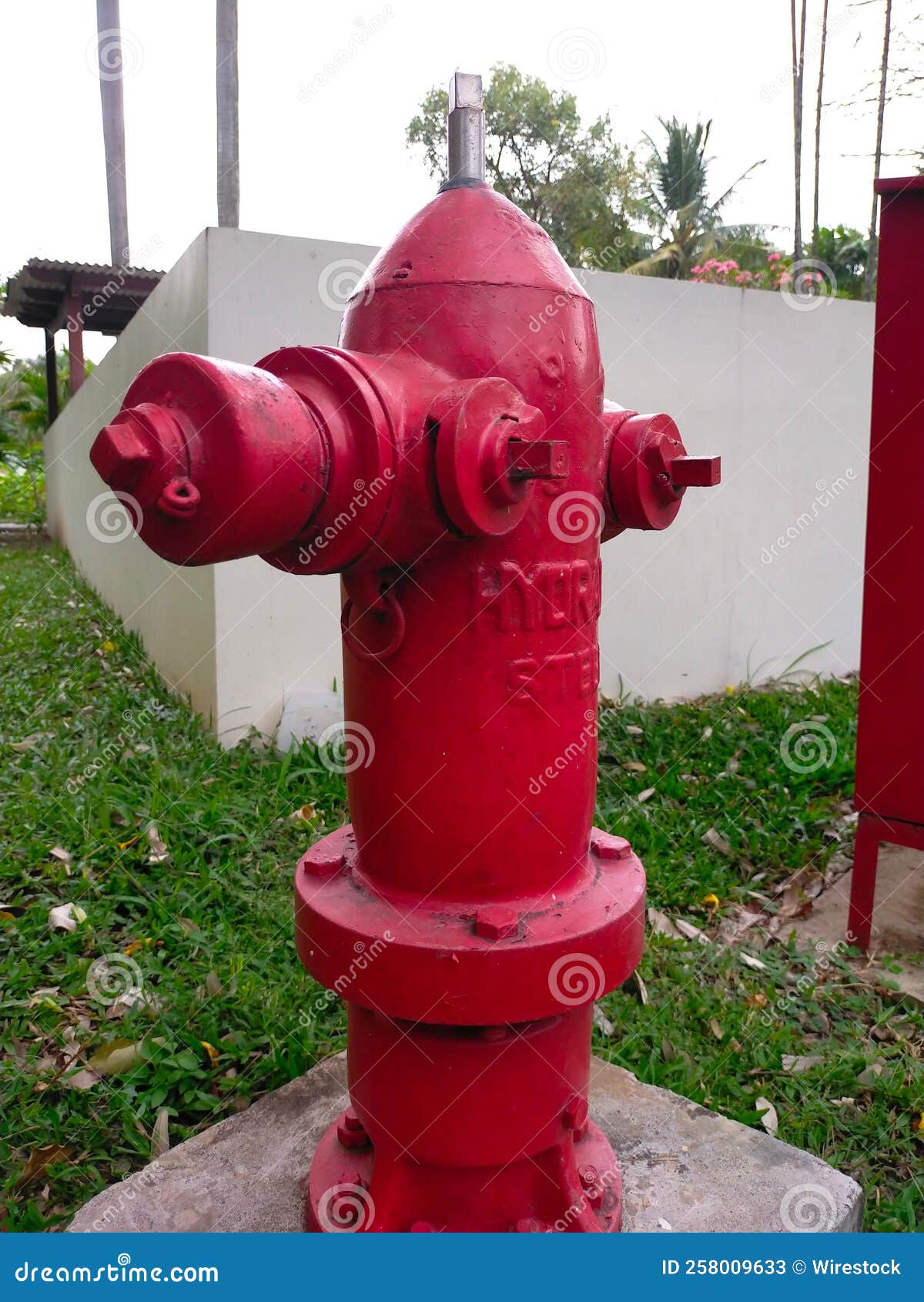 Vertical Closeup of a Hydrant Pillar on the Ground Used for Emergency ...