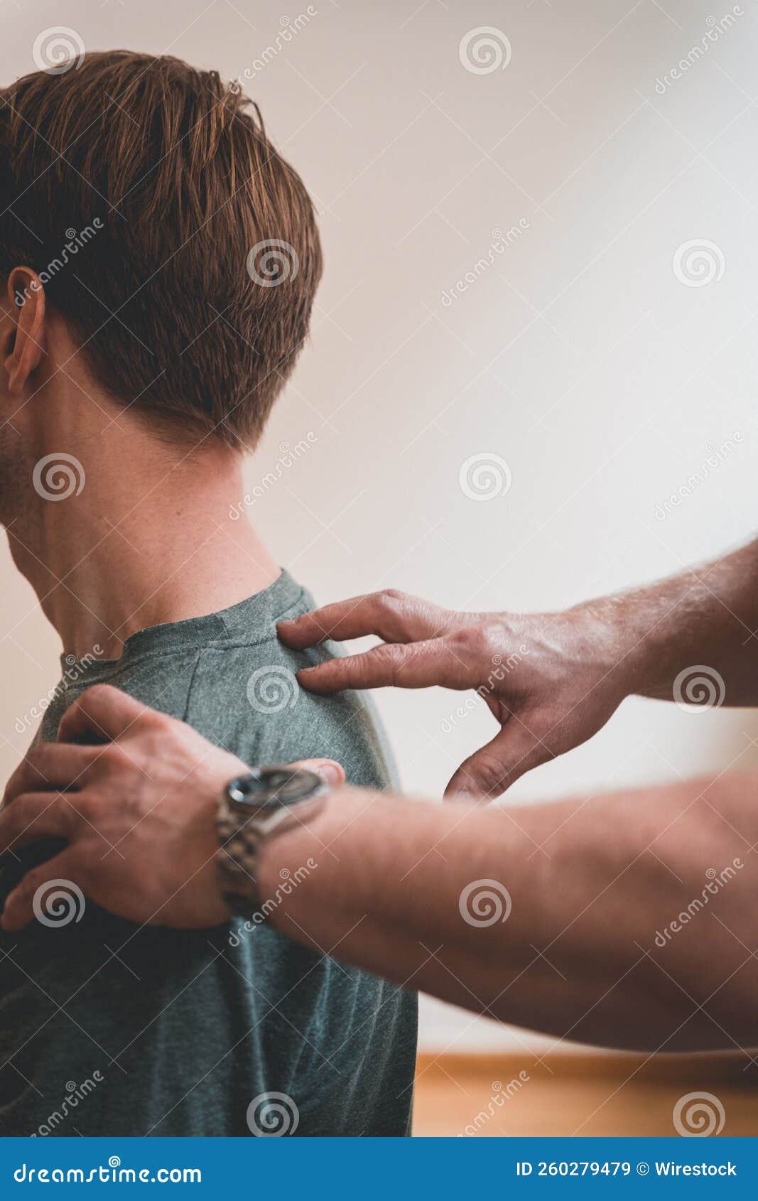 Vertical Closeup of a Massage Therapy Stock Image - Image of hand ...