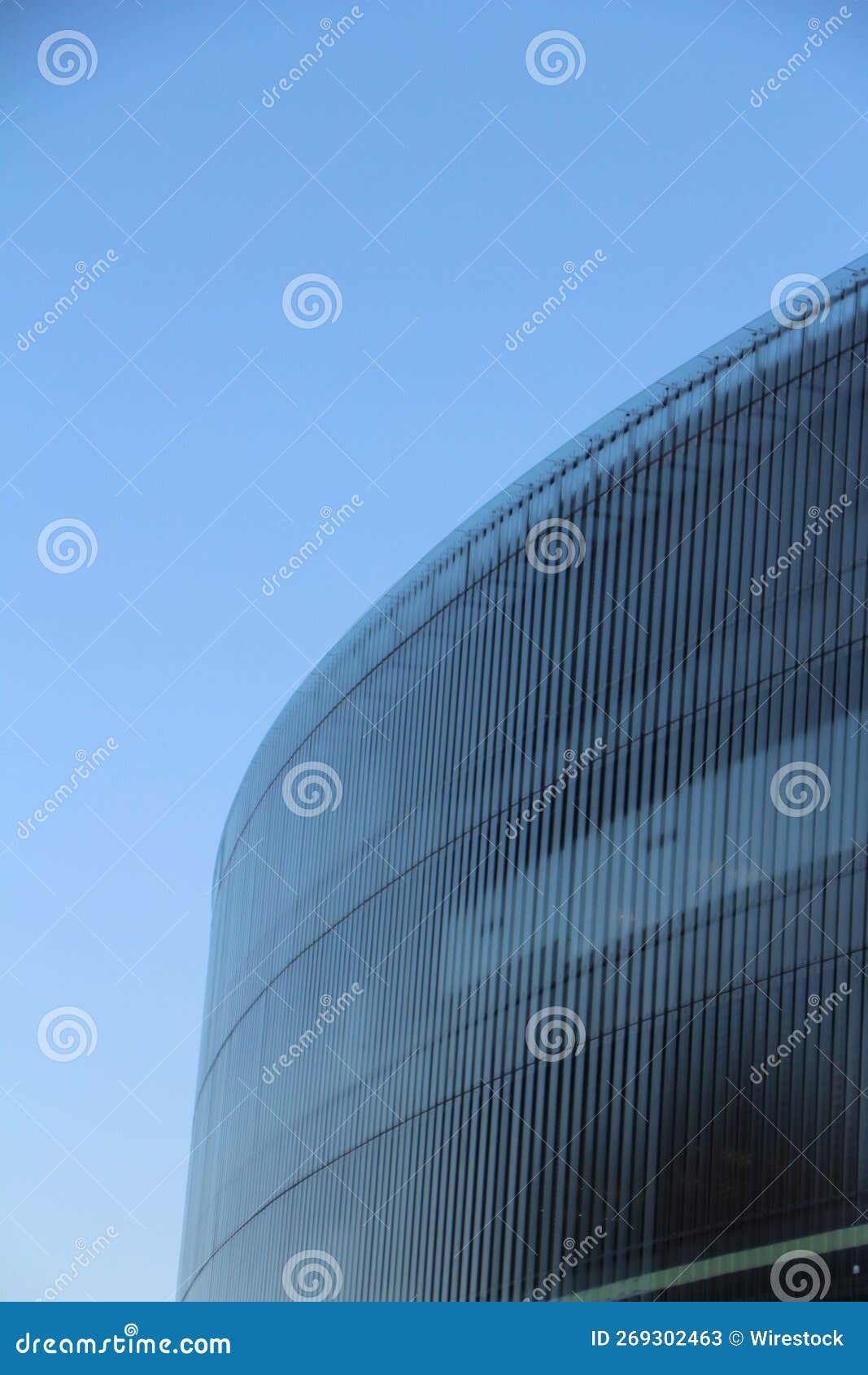 Vertical Closeup of the Modern Exterior on the Czech National Technical ...