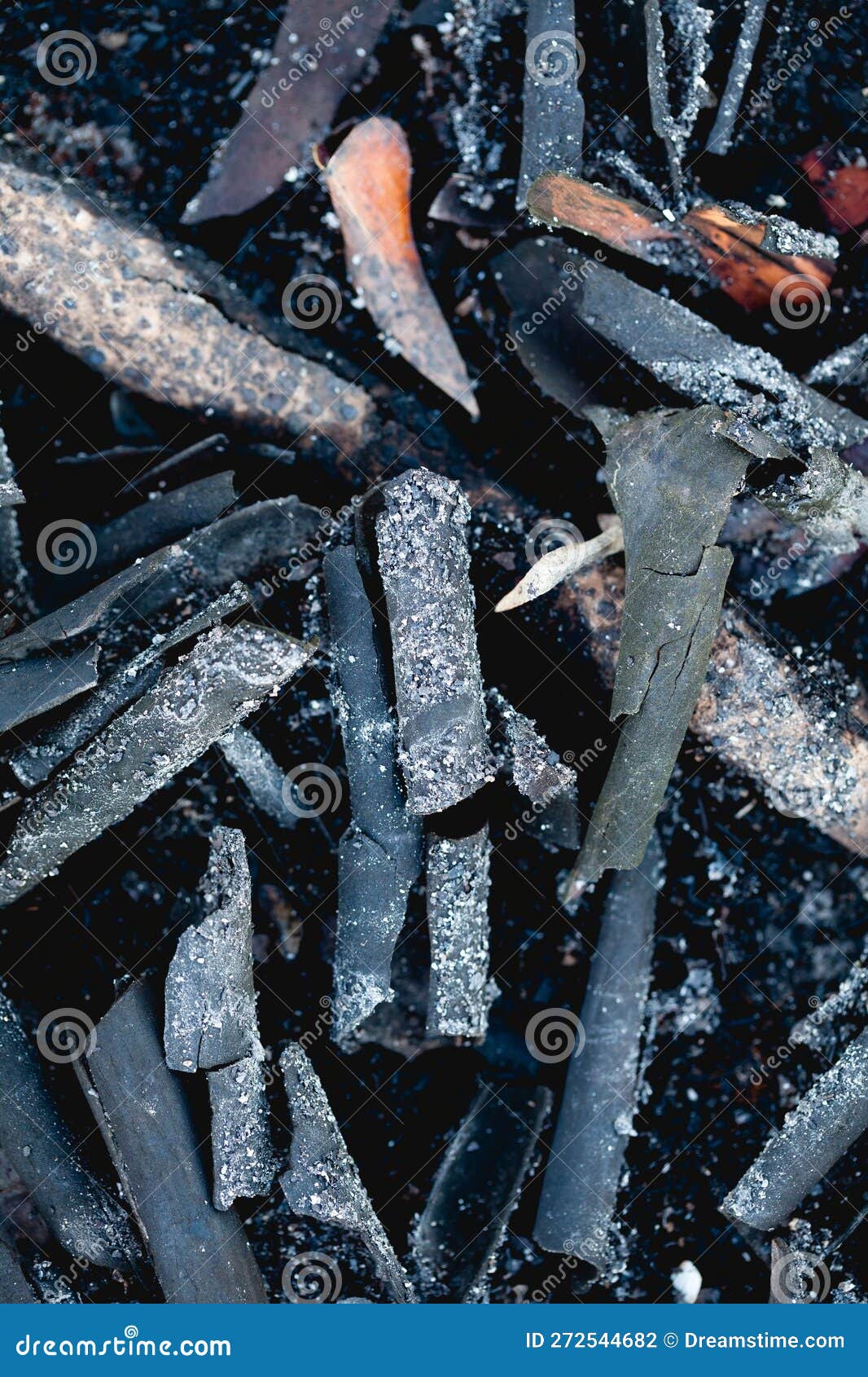 Vertical Closeup of a Pile of Wood Ash. Stock Photo - Image of ...
