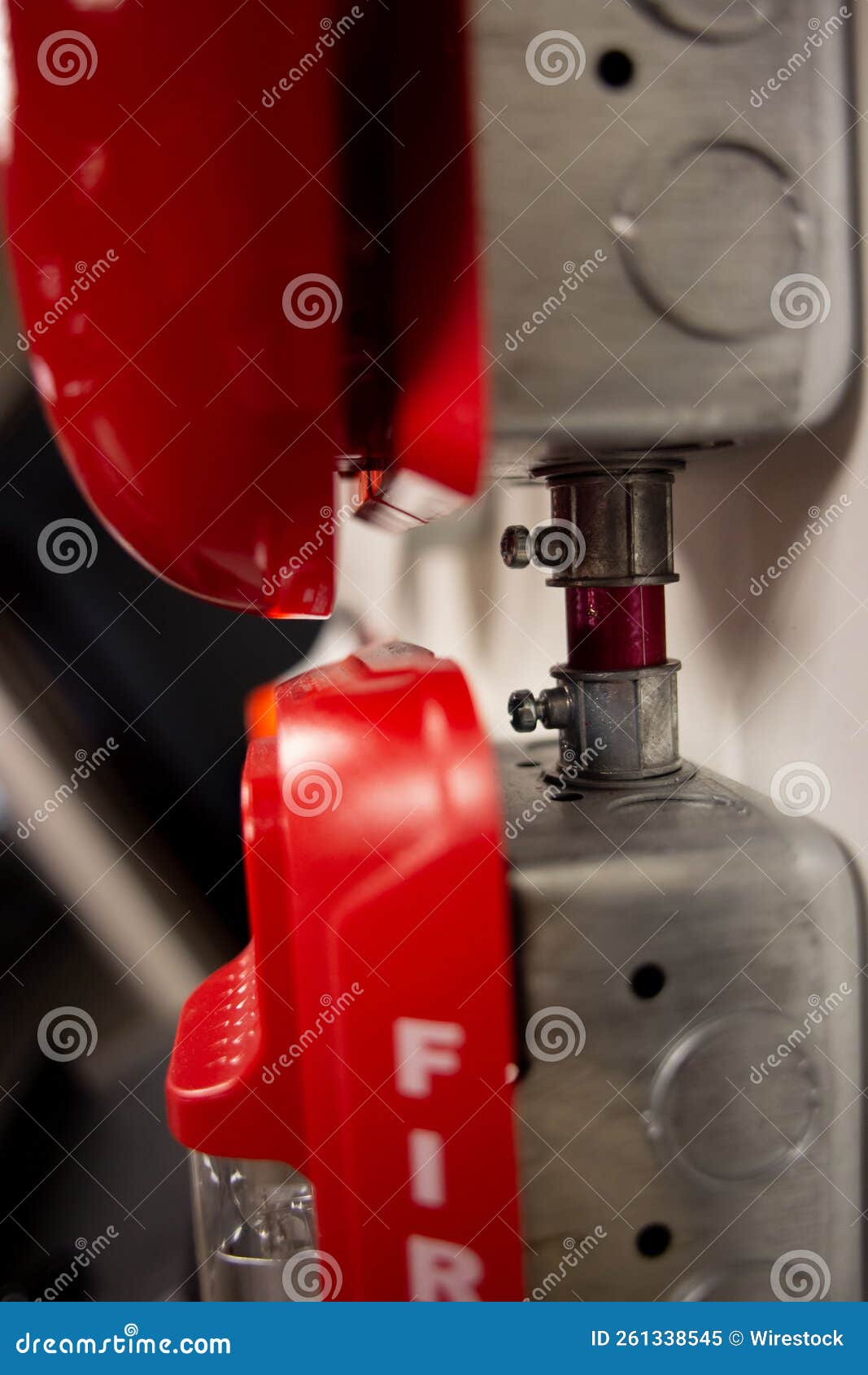 Vertical Closeup of a Red Fire Alarm System Sensor Stock Image - Image ...