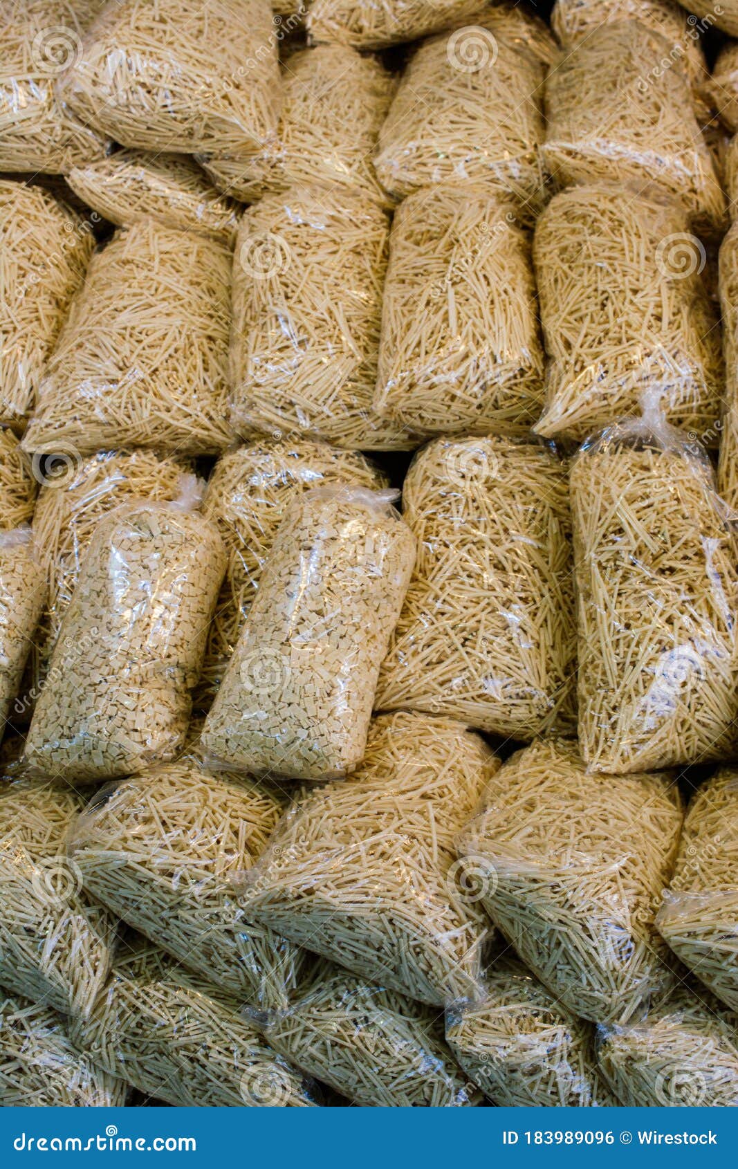 Vertical Closeup Shot of Brown Small Sticks Packed in Plastic Bags ...