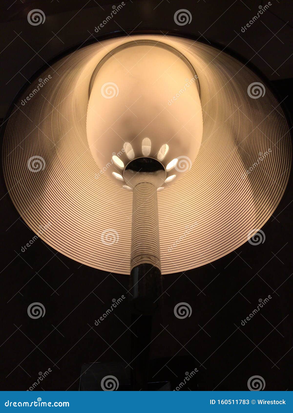 Vertical Closeup Shot of a Lampshade with a White Lamp Cover Inside ...