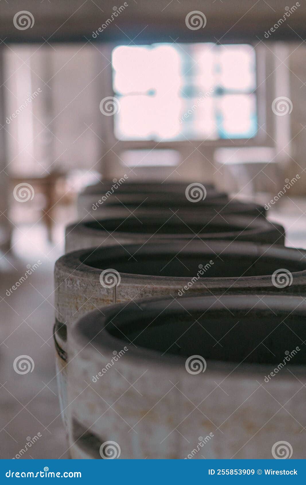 Vertical Closeup Shot of Large Clay Pots Stock Image - Image of ...