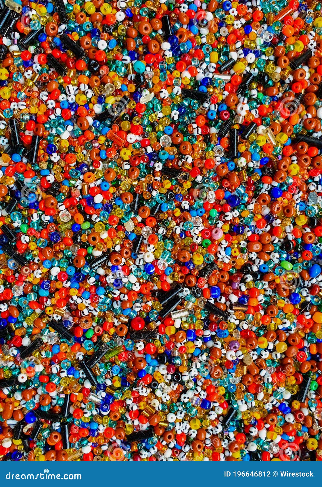 Vertical Closeup Shot of Many Beads of Different Colors Stock Photo ...