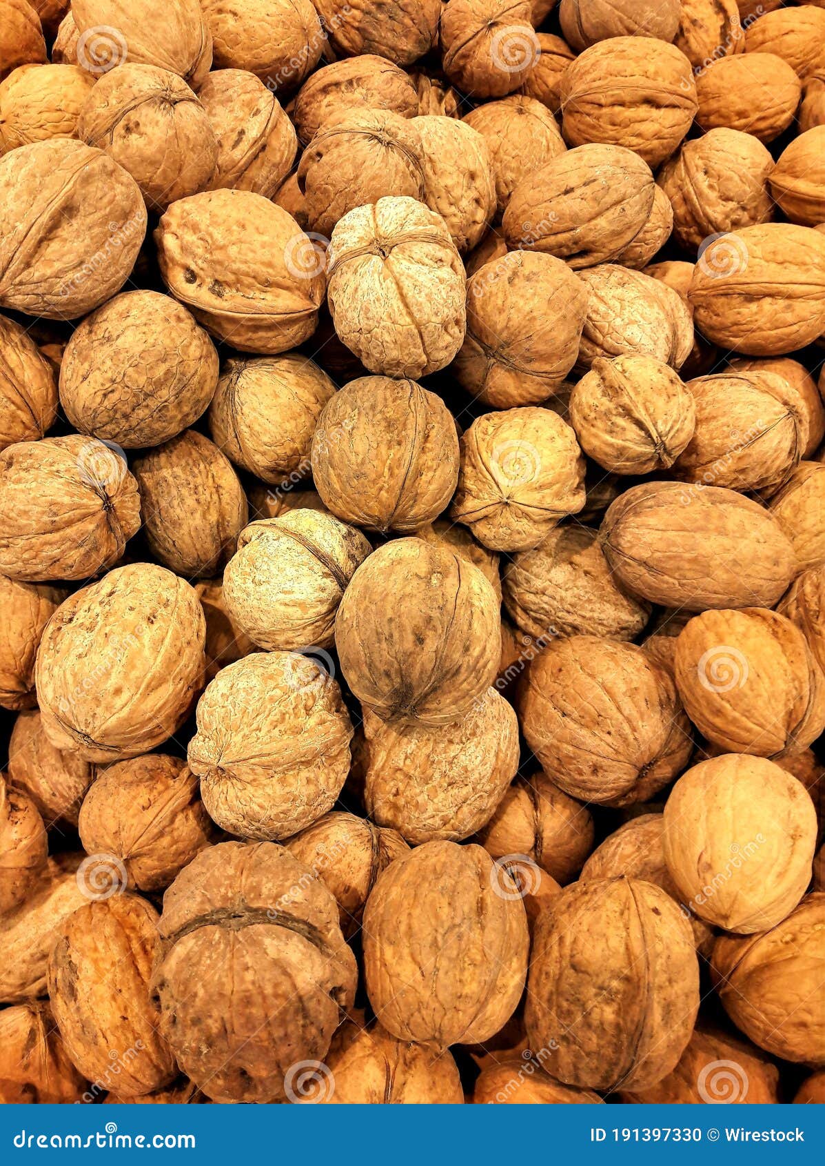 Vertical Closeup Shot of Many Nuts in the Market Stock Photo - Image of ...