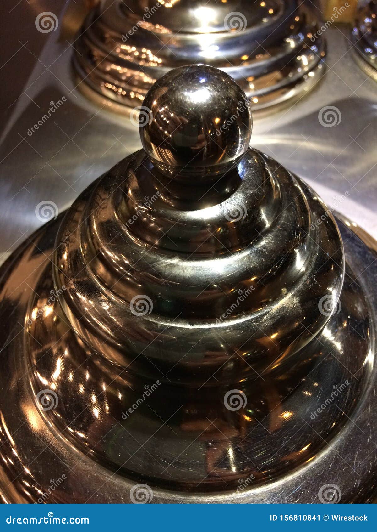 Vertical Closeup Shot of a Metal Dish Cap Stock Image - Image of lunch ...