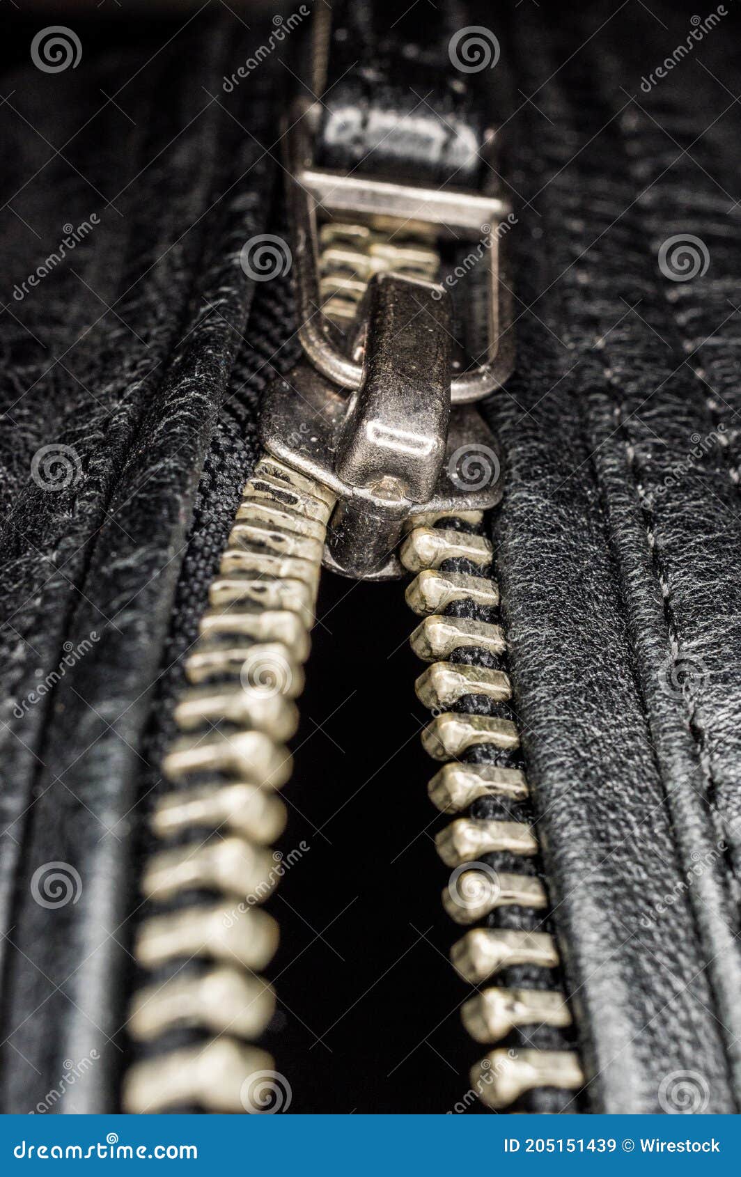 Vertical Closeup Shot of a Zipper Stock Image - Image of textile ...