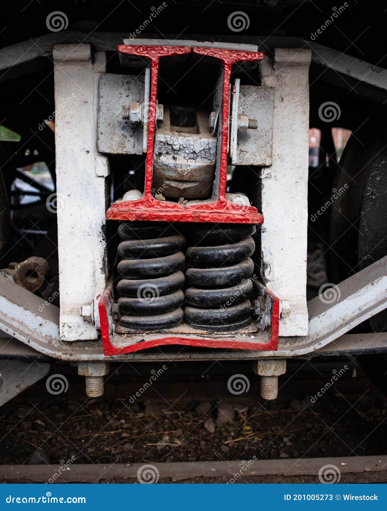 Vertical Closeup of Springs of a Vehicle Stock Image - Image of dumper ...
