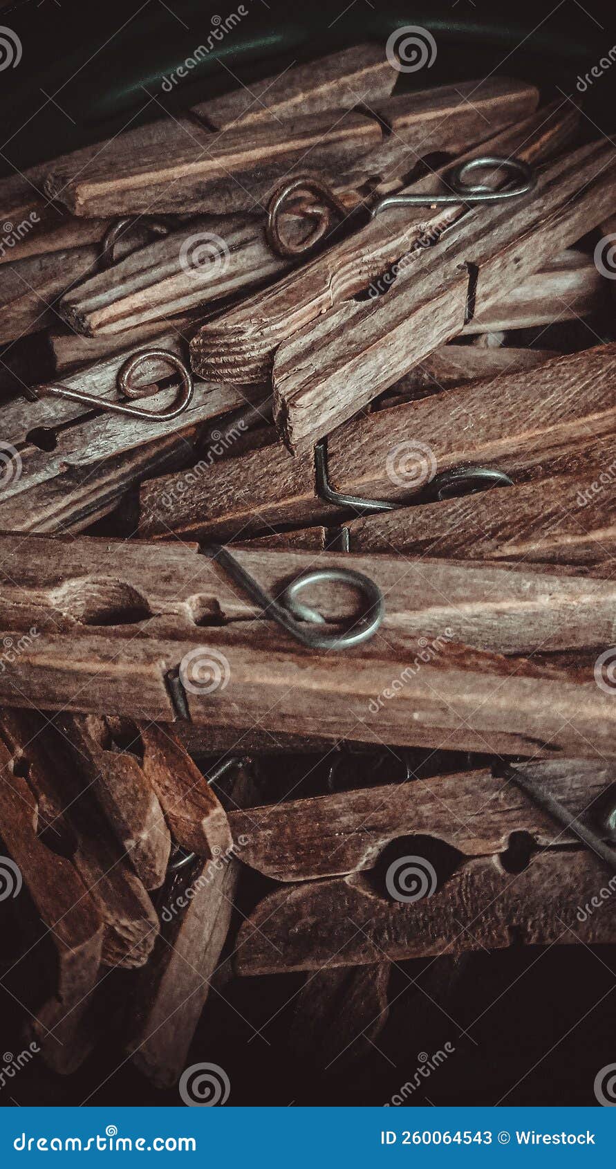 Vertical Closeup of Wooden Pins Stock Image - Image of objects, texture ...