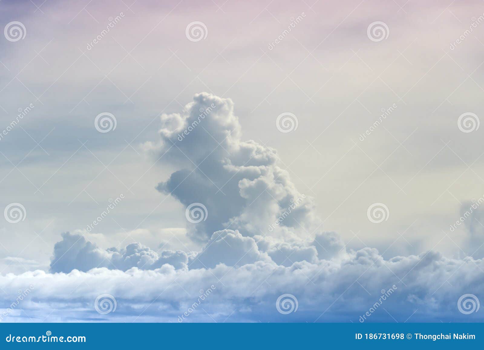 Vertical Cloud Formation in the Atmosphere. Stock Photo - Image of ...