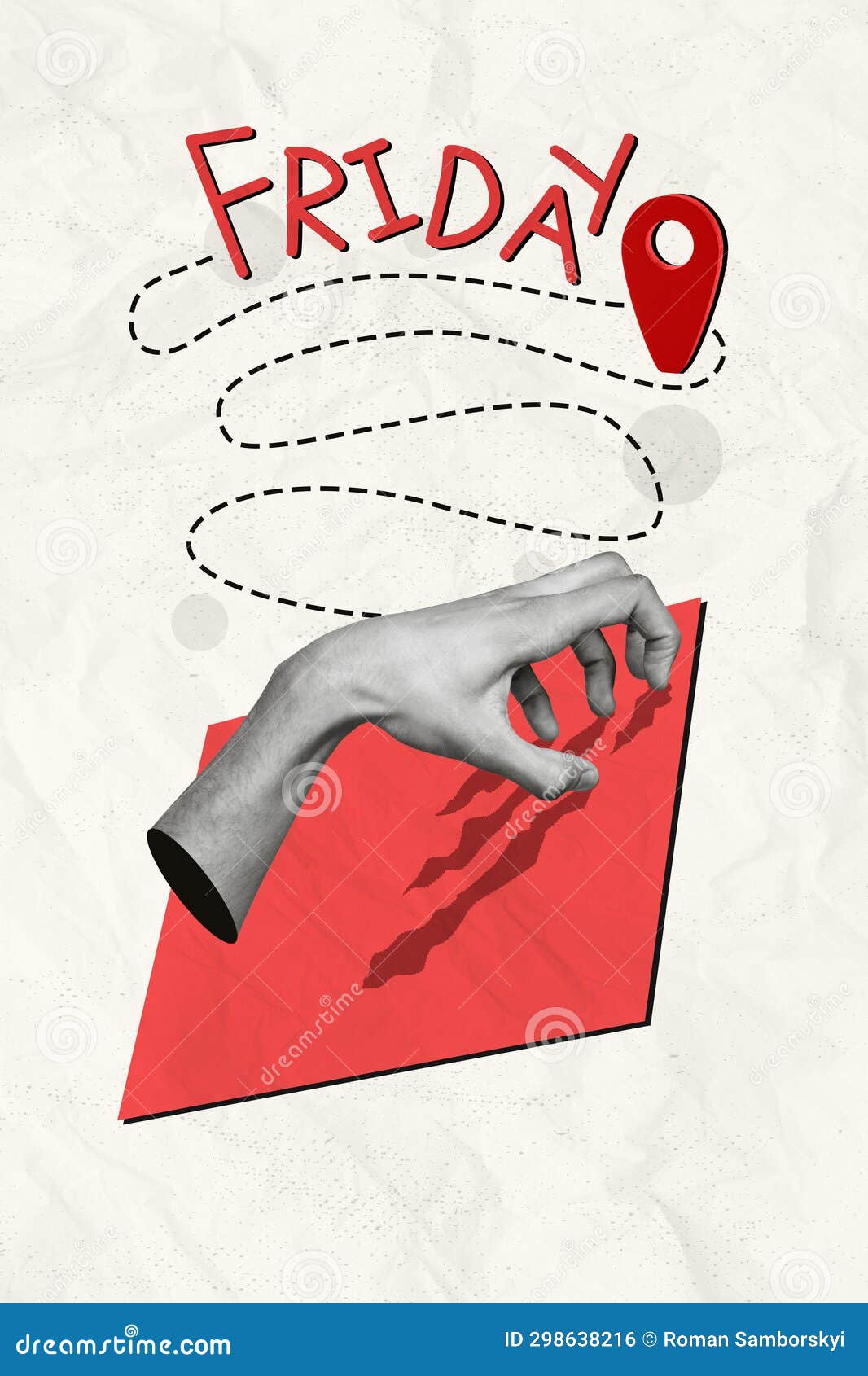 Vertical Collage Image of Black White Effect Arm Fingers Scratch Paper ...
