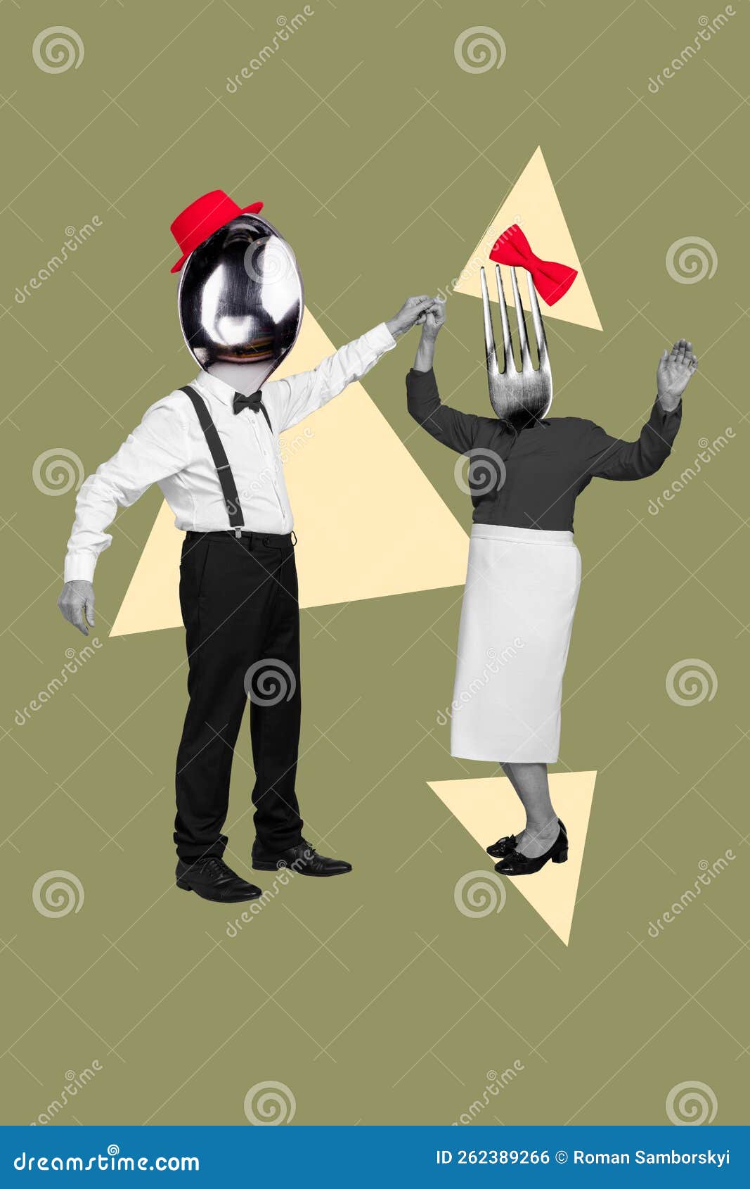 Vertical Collage Image of Two People Black White Effect Hold Hands ...