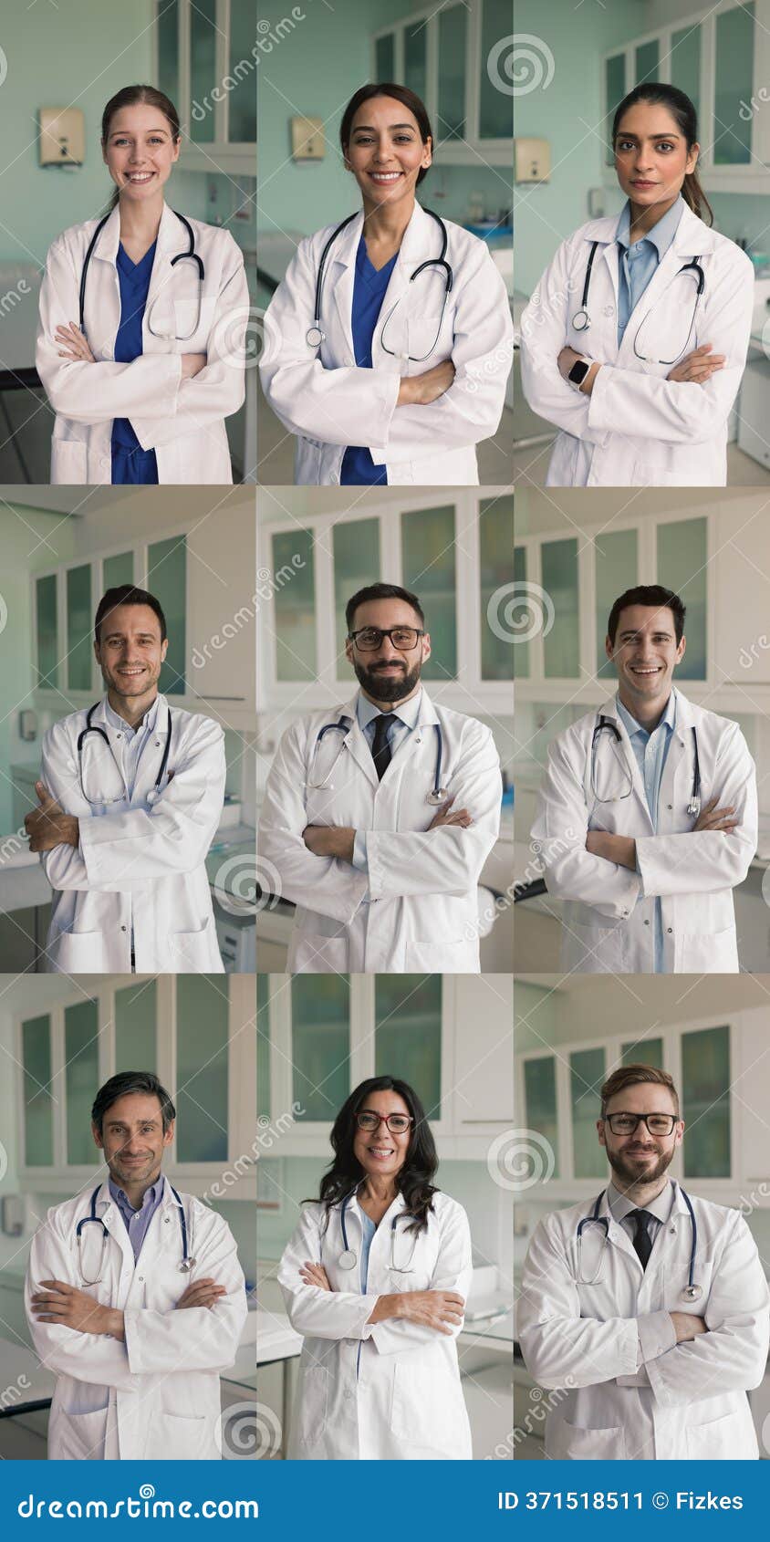 Collage Of Two Doctors With Radiography Royalty-Free Stock Photography ...