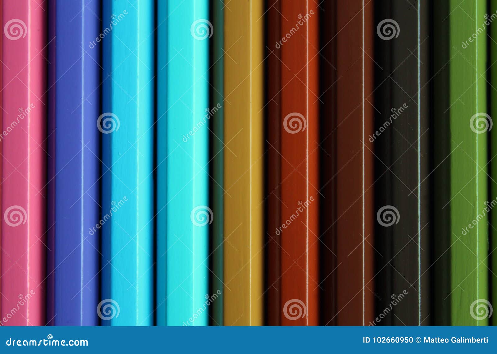 Vertical Color Pencils Gradient Spectrum Texture Stock Photo - Image of ...