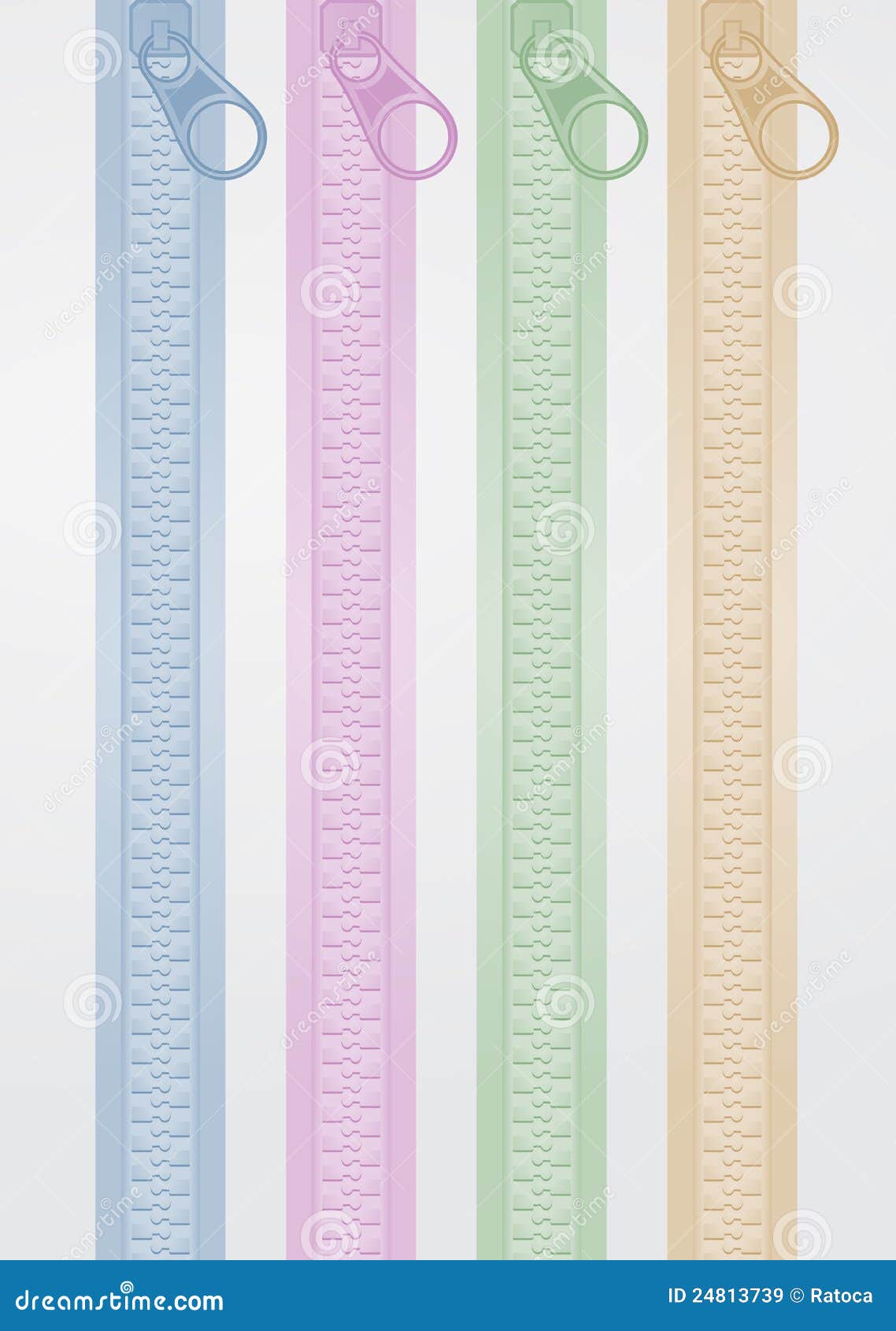 Vertical color zip stock vector. Illustration of closing - 24813739