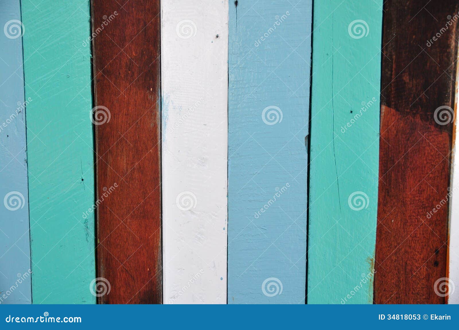 Vertical Colors Wooden Wall, Background. Stock Image - Image of painted ...