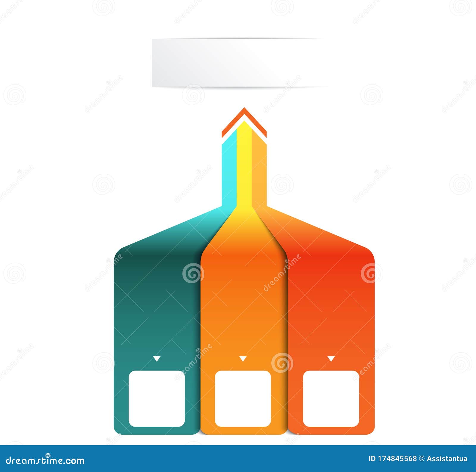 Vertical Colourful Strips with Prospect and Shade. Template Infographic ...