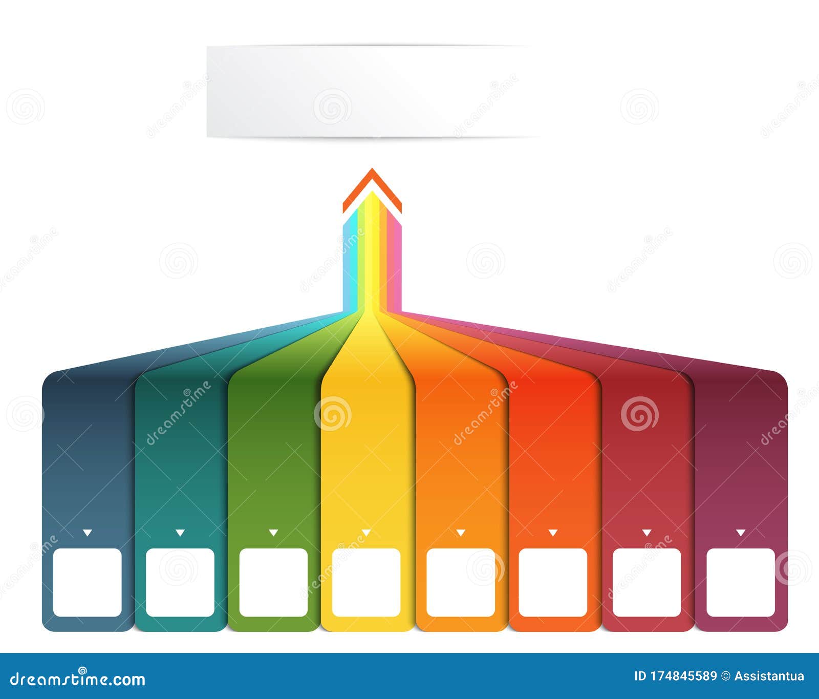 Vertical Colourful Strips With Prospect And Shade. Vector Template ...