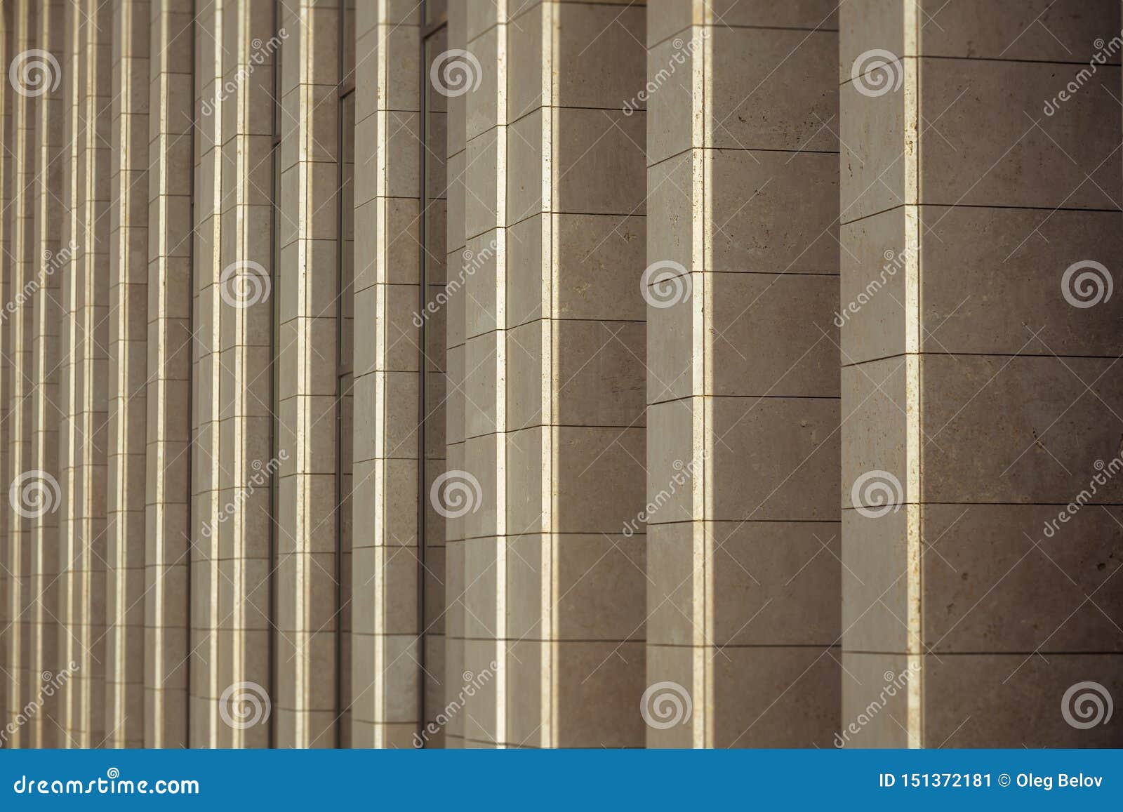 Vertical Columns of the Facade of a Modern Building As Background Stock ...