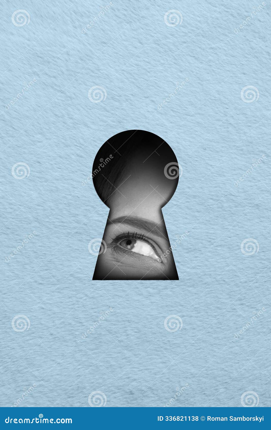 Vertical Composite Artwork Collage Image Picture of Girl Look through ...