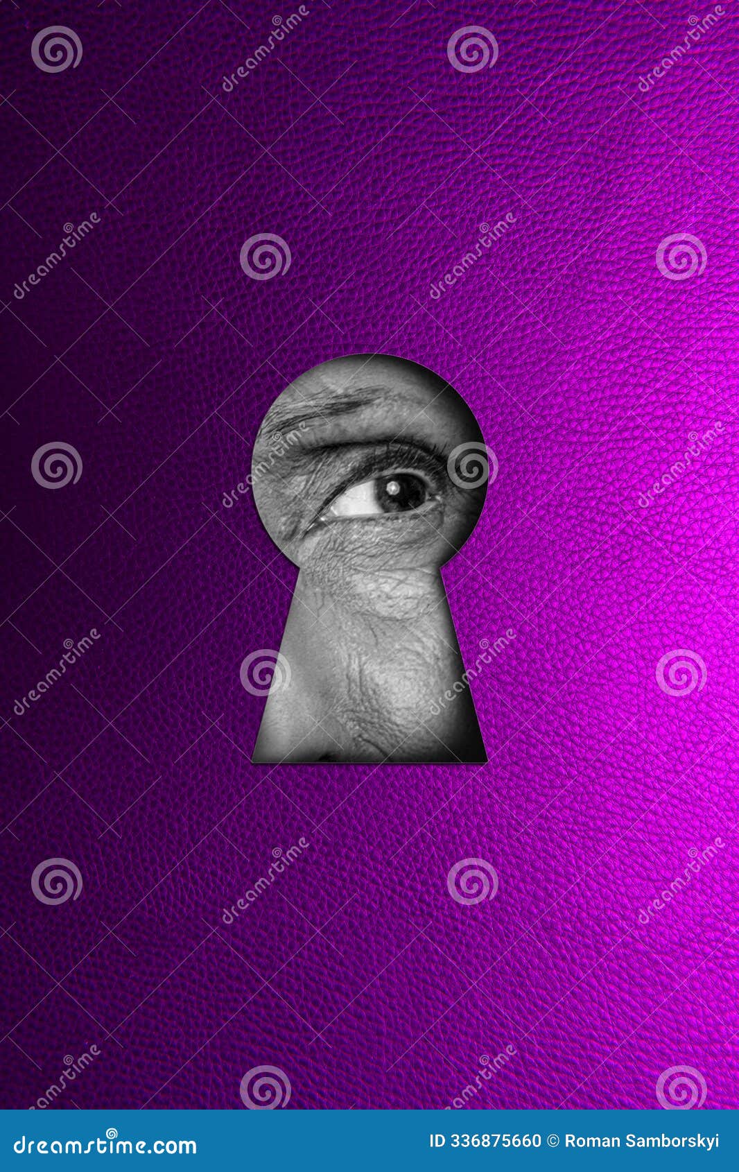 Vertical Composite Artwork Collage Image Picture of Man Eye Look ...