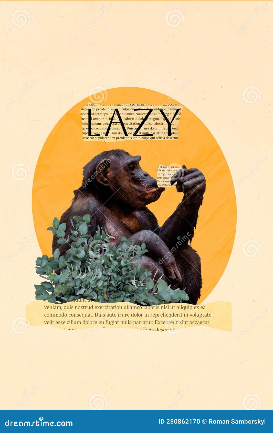 Lazy Chimp Stock Photography | CartoonDealer.com #19598006