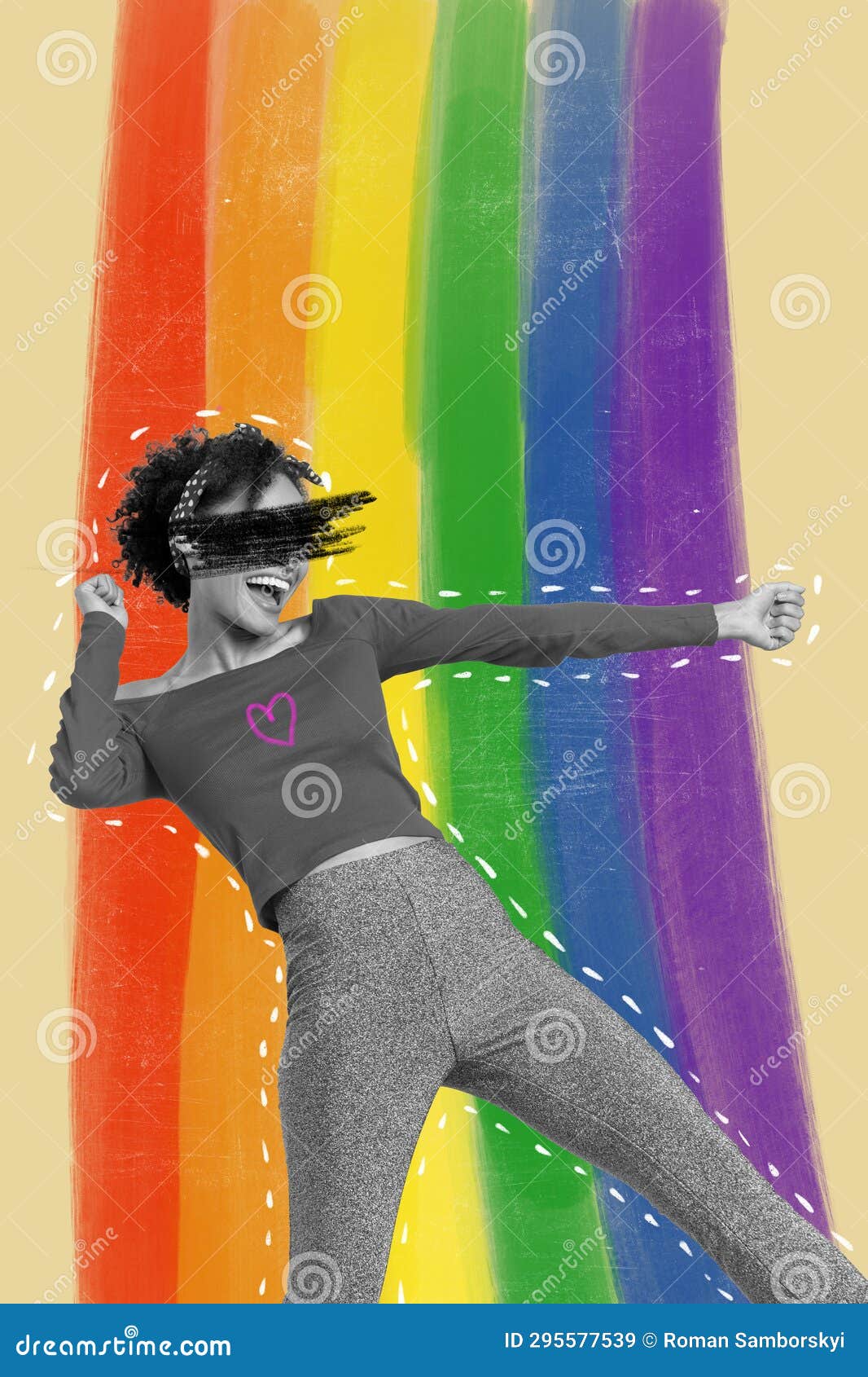 Vertical Composite Creative Artwork Photo Collage Of Nice Positive ... Vertical Composite Creative Artwork Photo Collage Of Nice Positive ...