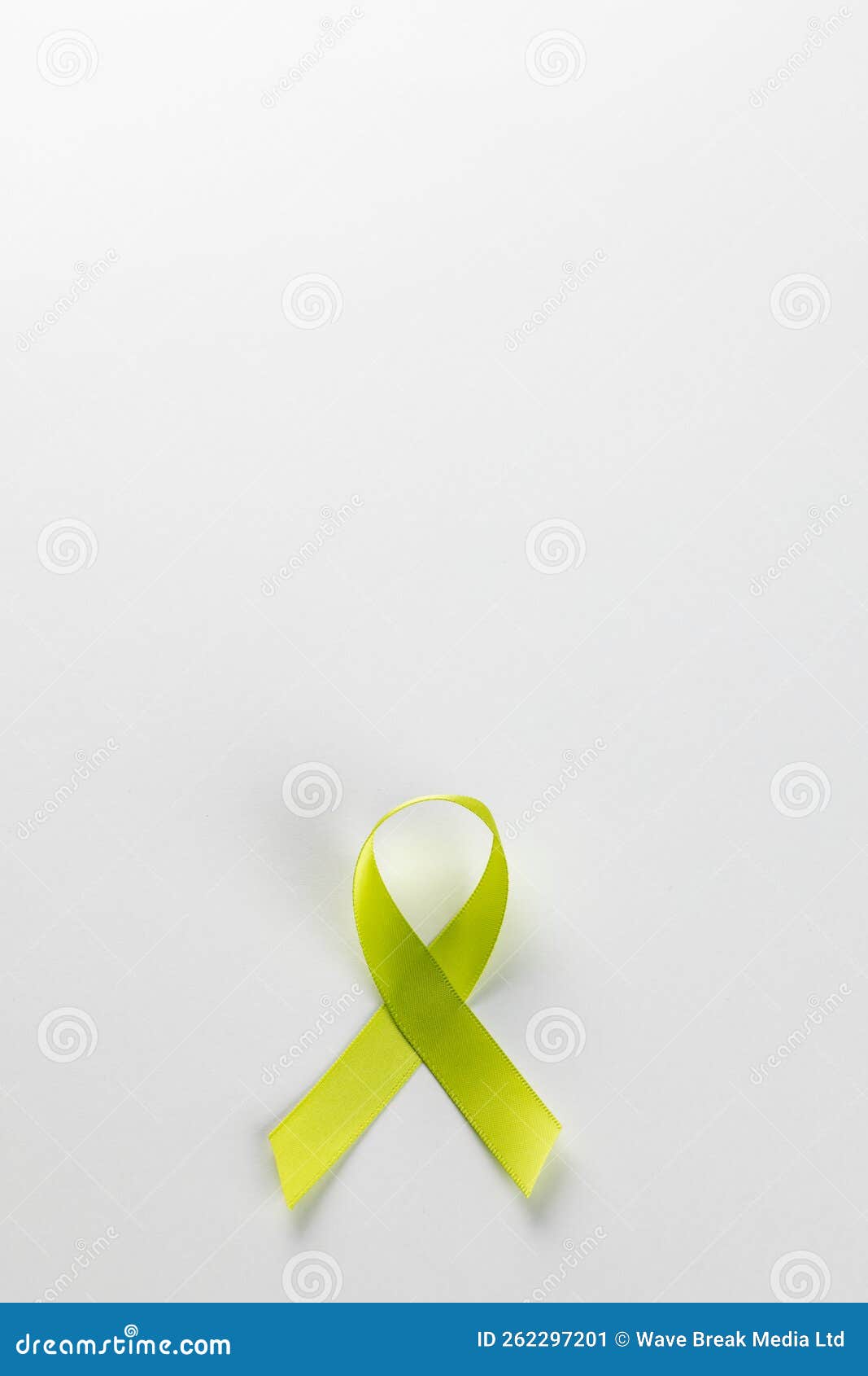 Vertical Composition of Light Green Std Health Awareness Ribbon, on ...