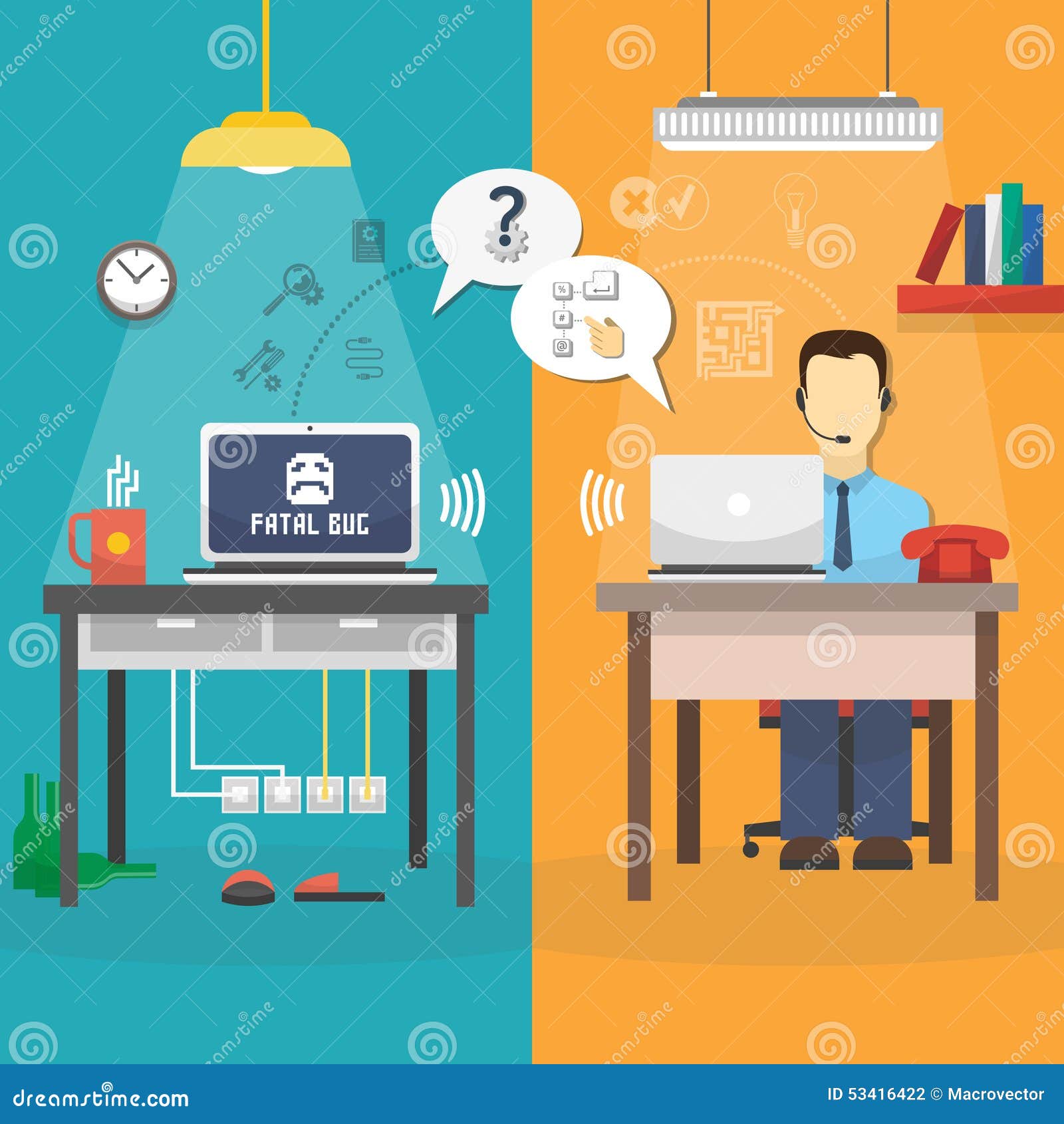 Vertical Computer Composition Stock Vector - Illustration of online ...