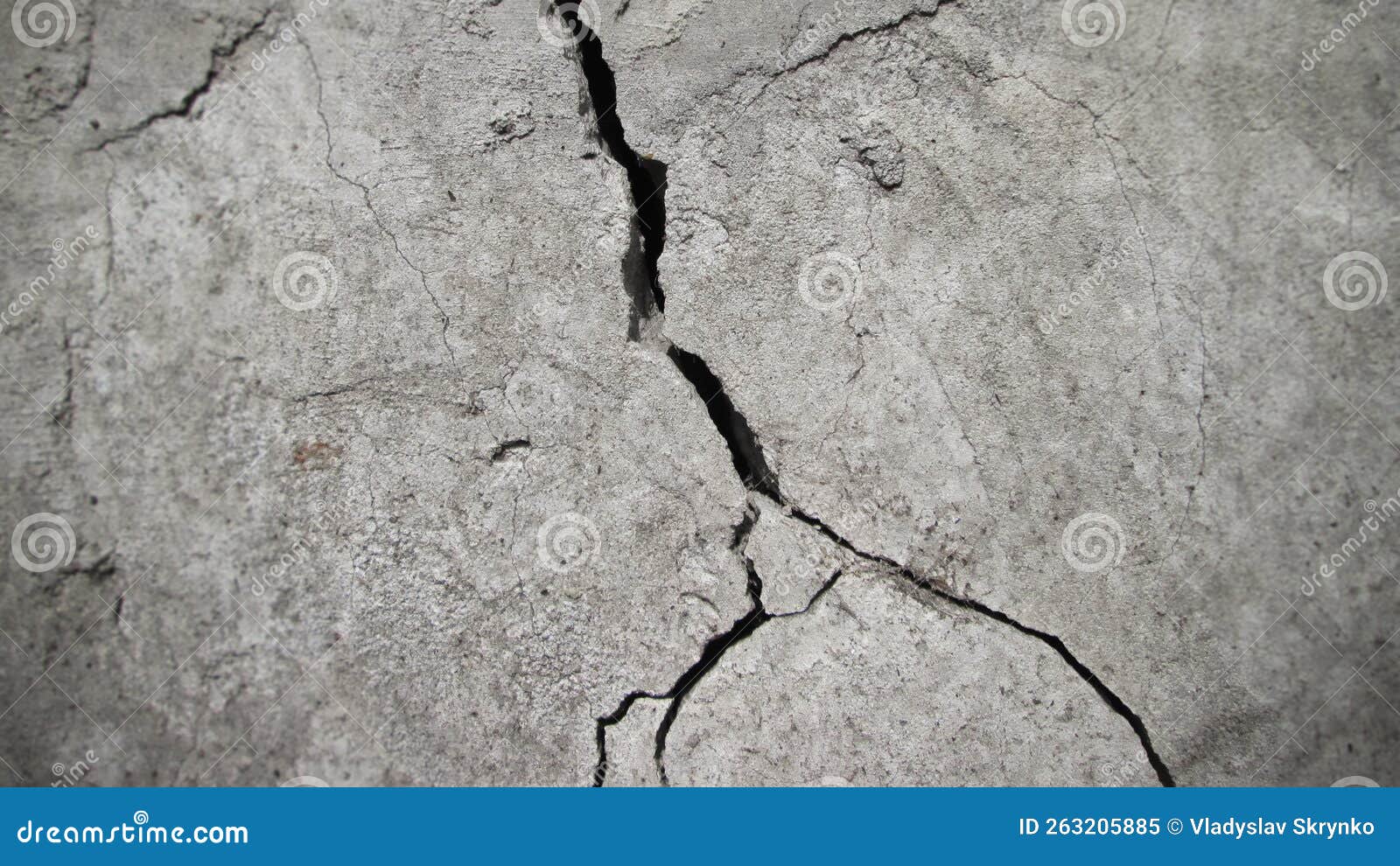 Vertical Concrete Crack on a Rough Texture. Stock Image - Image of ...