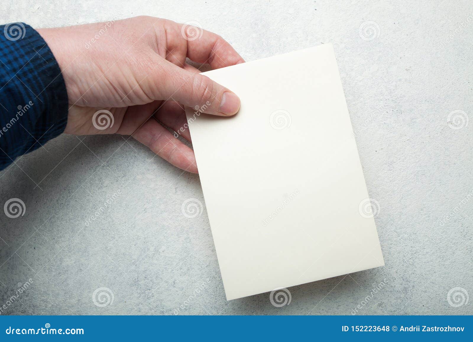 A5 Vertical Cream Layout Paper Sheet in Hand Stock Photo - Image of ...