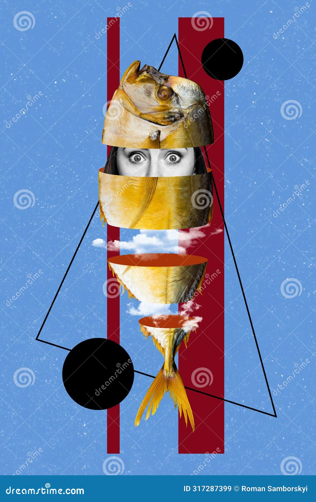 Vertical Creative Collage Illustration Weird Woman Hiding Inside Wild ... Vertical Creative Collage Illustration Weird Woman Hiding Inside Wild ...