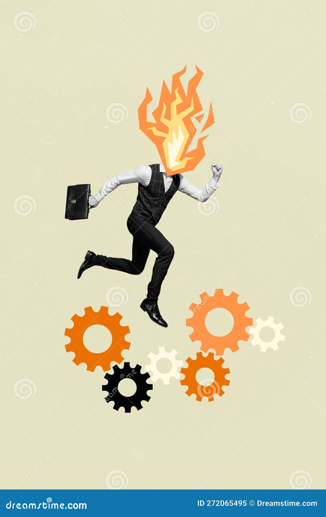 Vertical Creative Collage Sketch Image Picture of Weird Strange Person ...