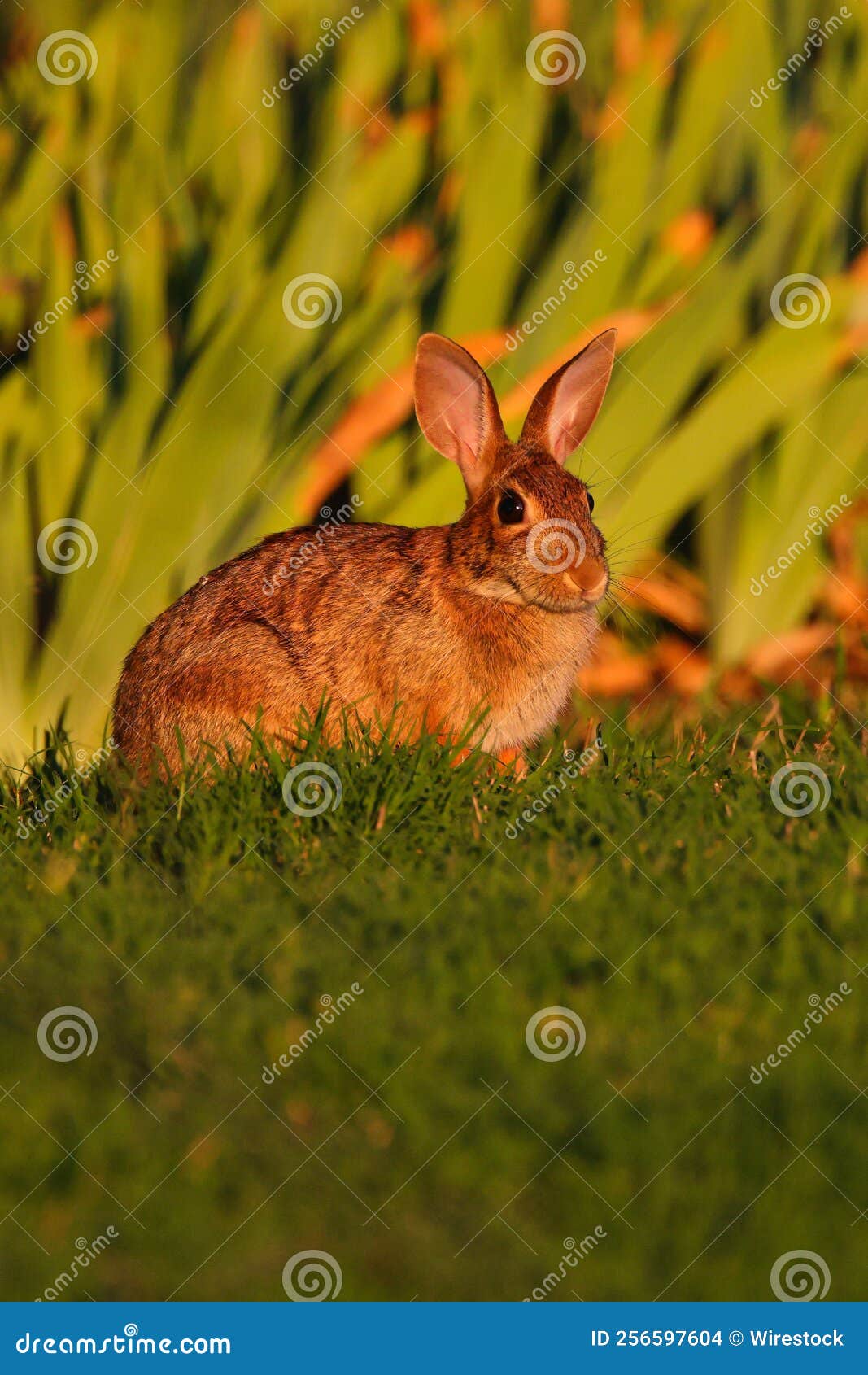 Vertical of a Cute Rabbit Sitting on the Grass. Stock Photo - Image of ...