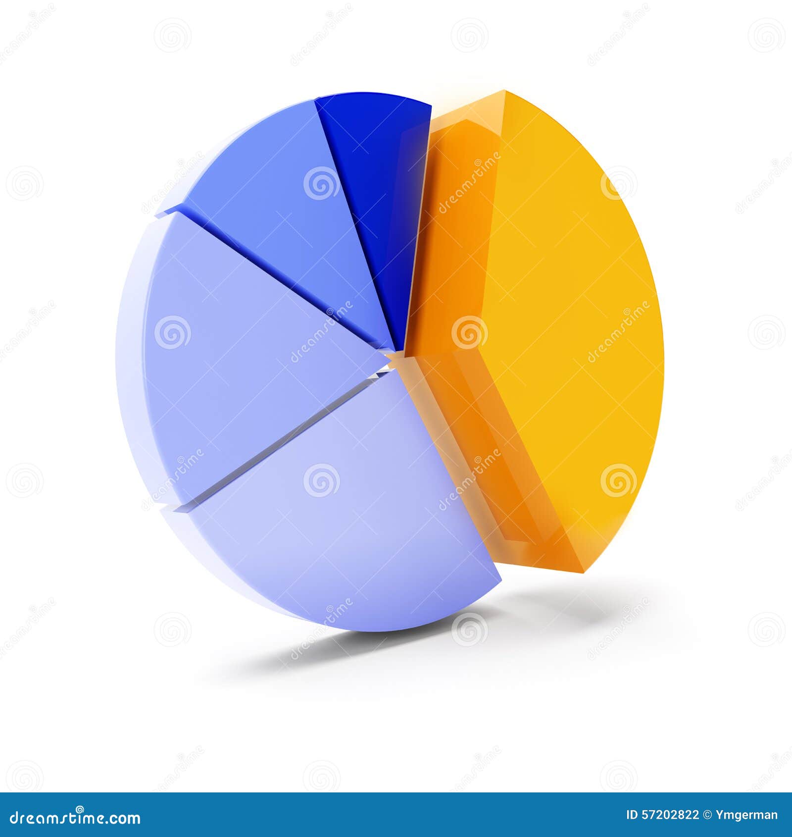 Vertical 3d pie chart stock illustration. Illustration of abstract ...