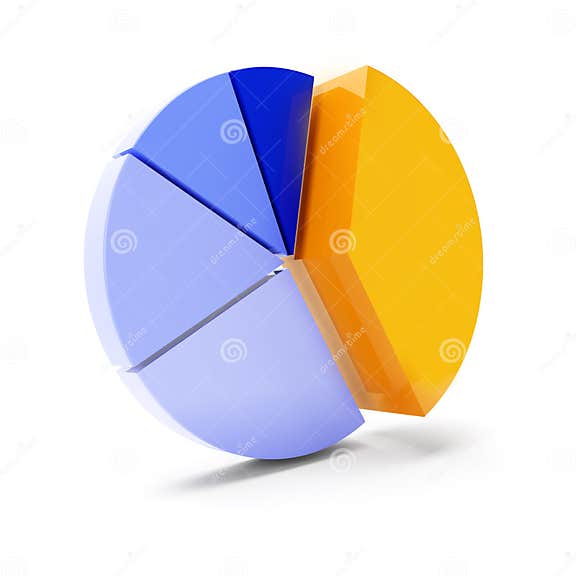 Vertical 3d pie chart stock illustration. Illustration of abstract ...