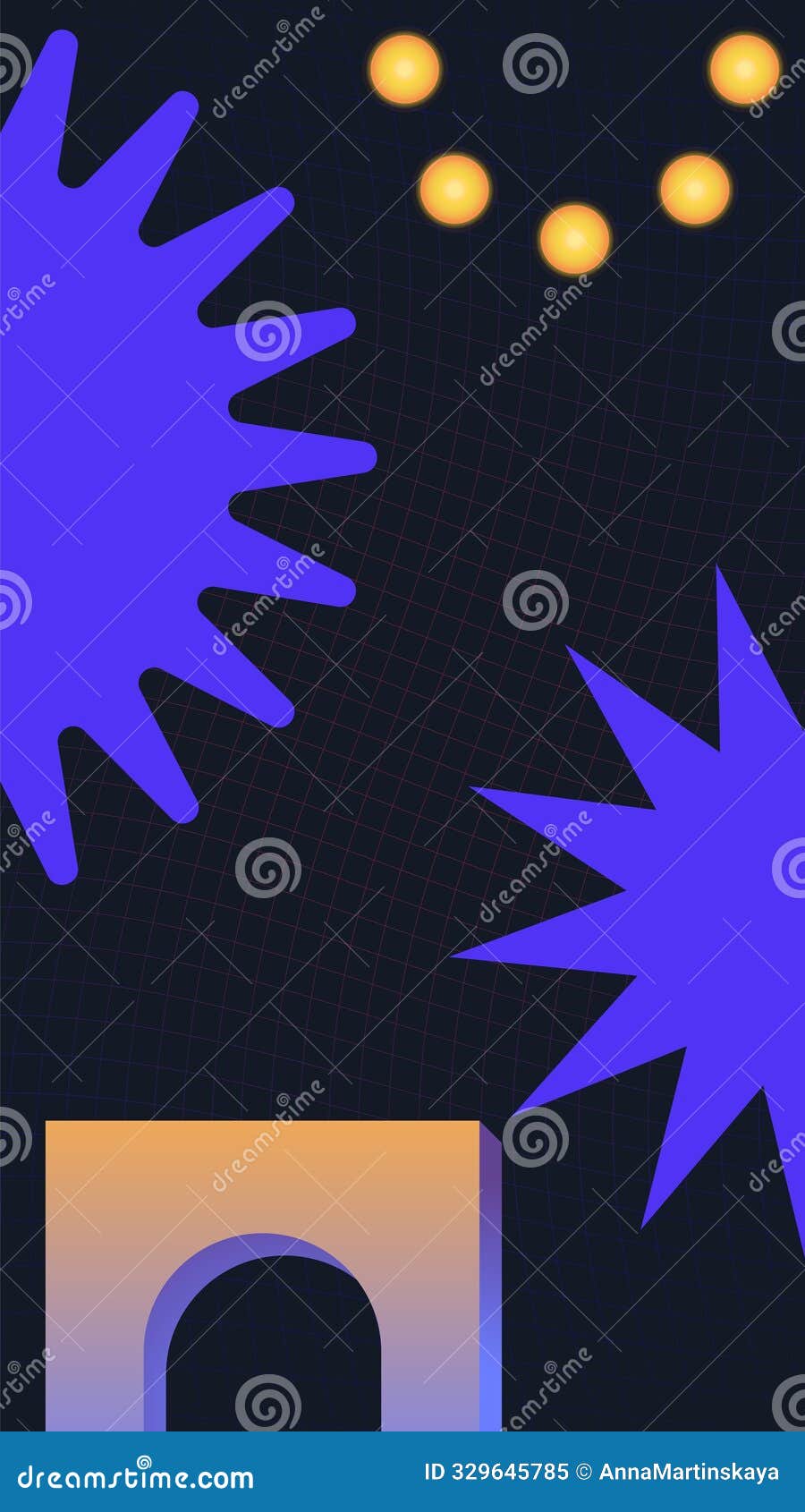 Vertical Dark Template Story Format. Neo Brutalism Style Modern ...